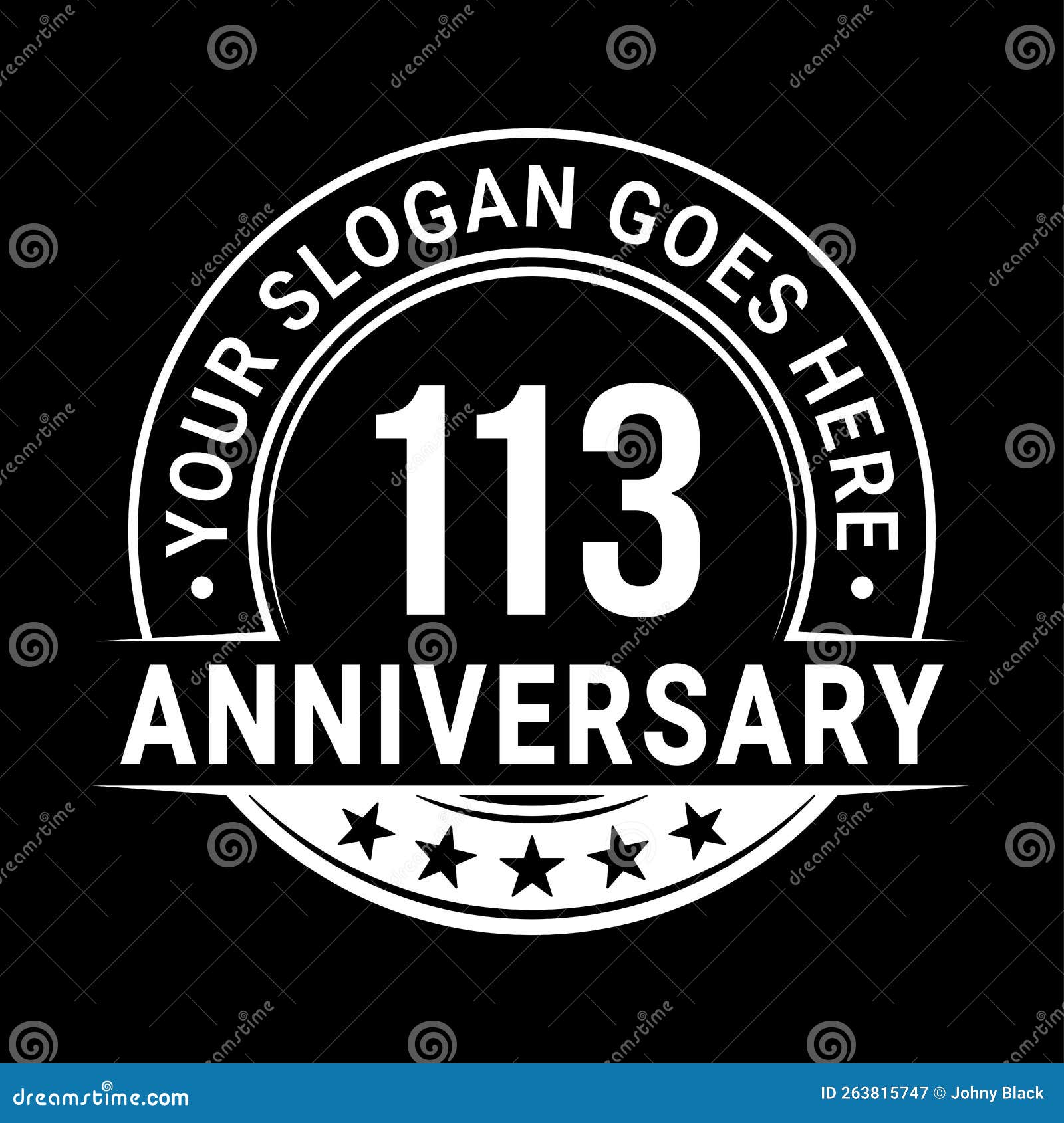 113 Years Anniversary. 113th Anniversary Logo Design Template. Vector ...