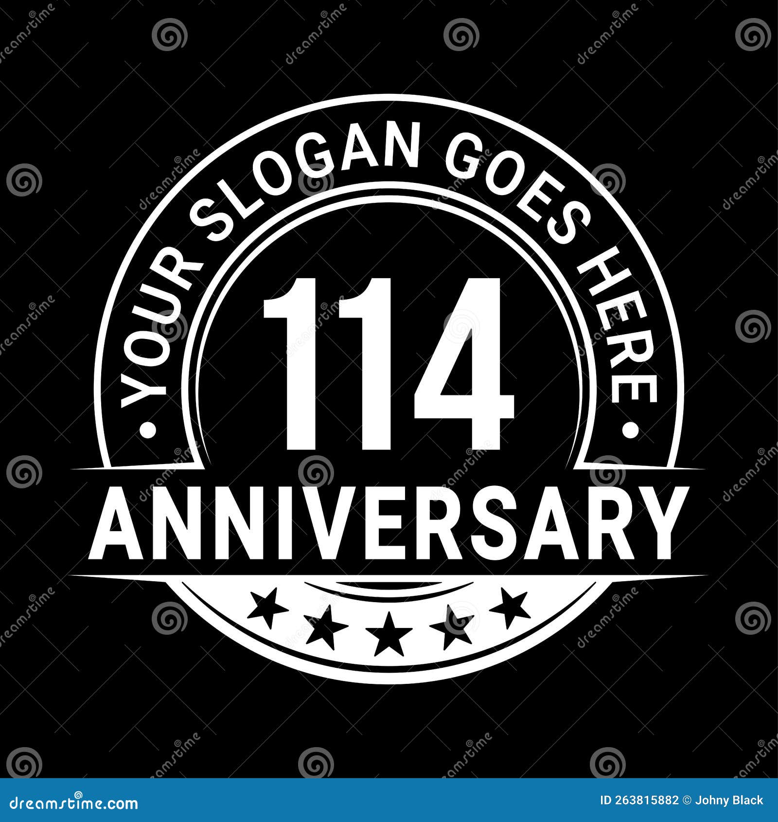 114 Years Anniversary. 114th Anniversary Logo Design Template. Vector ...