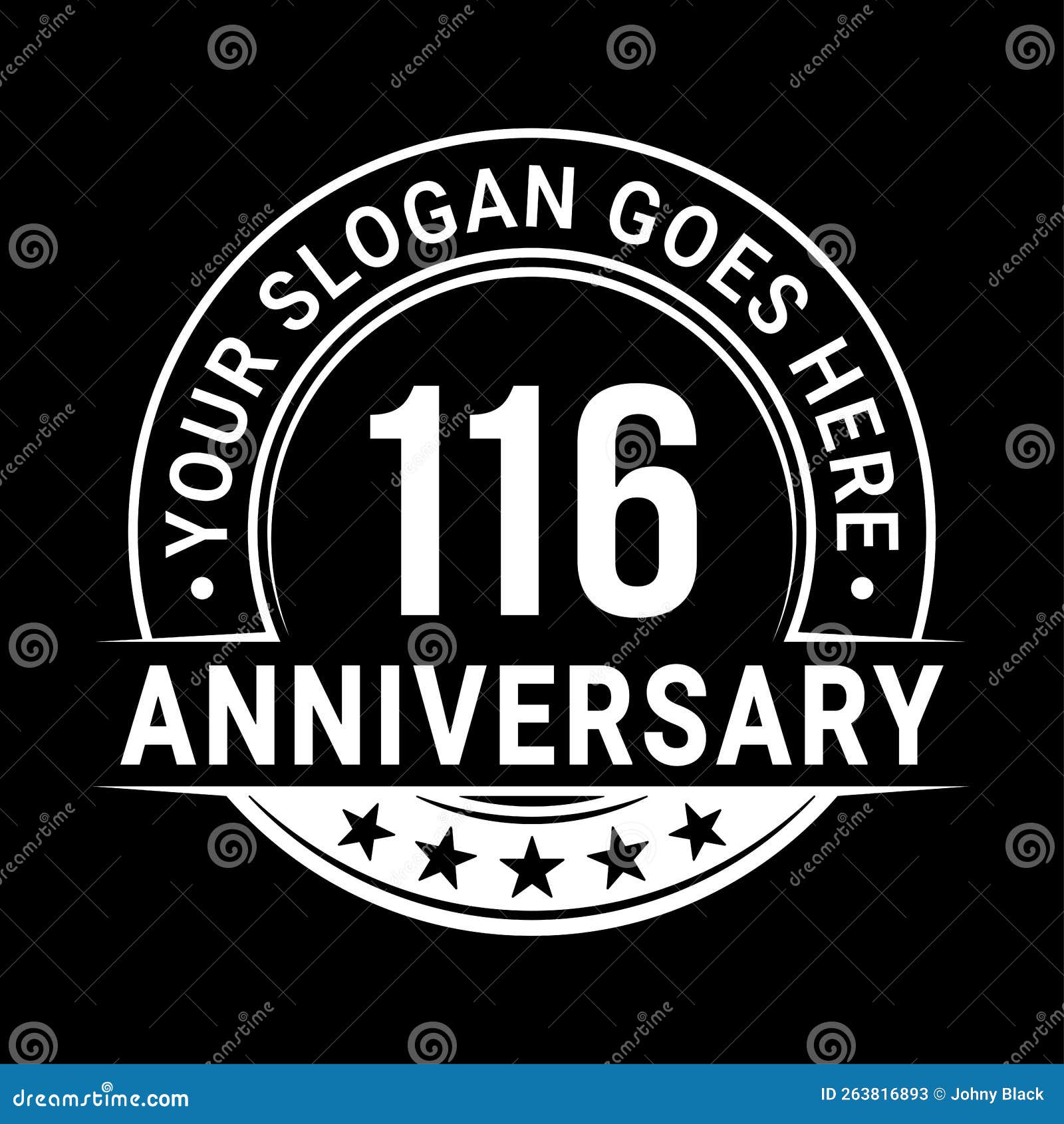 116 Years Anniversary. 116th Anniversary Logo Design Template. Vector ...