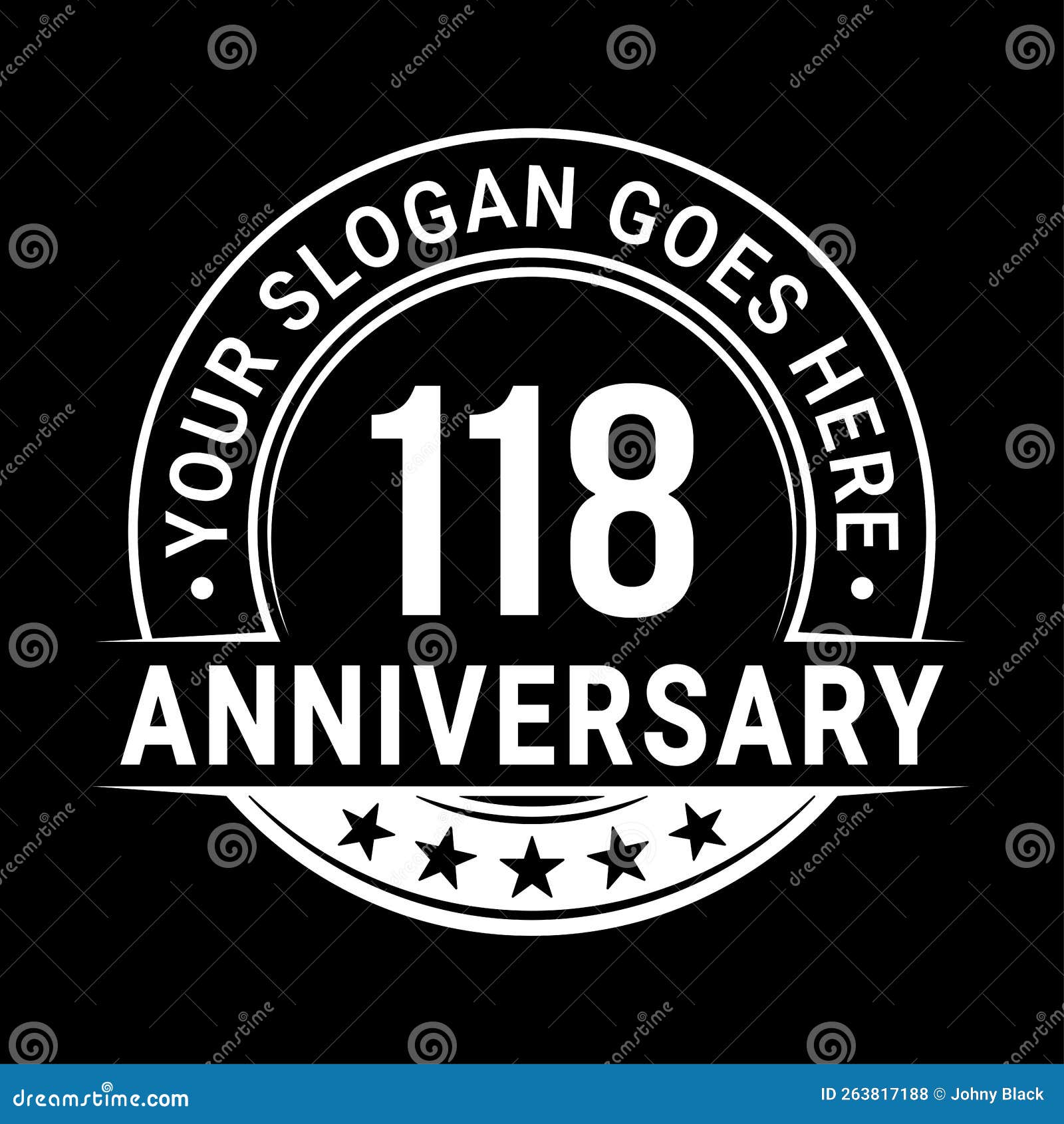 118 Years Anniversary. 118th Anniversary Logo Design Template. Vector ...