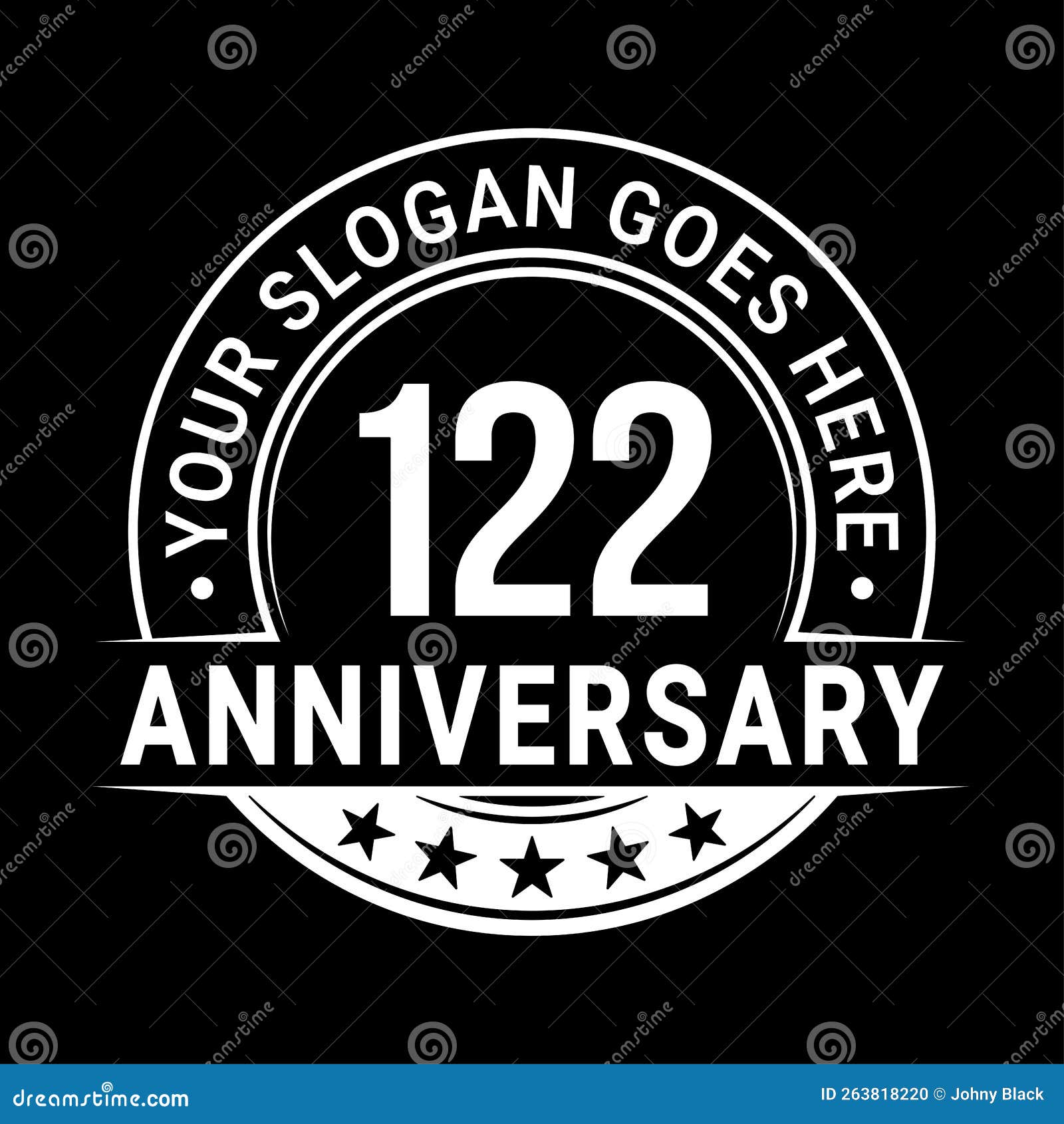 122 Years Anniversary. 122nd Anniversary Logo Design Template. Vector ...