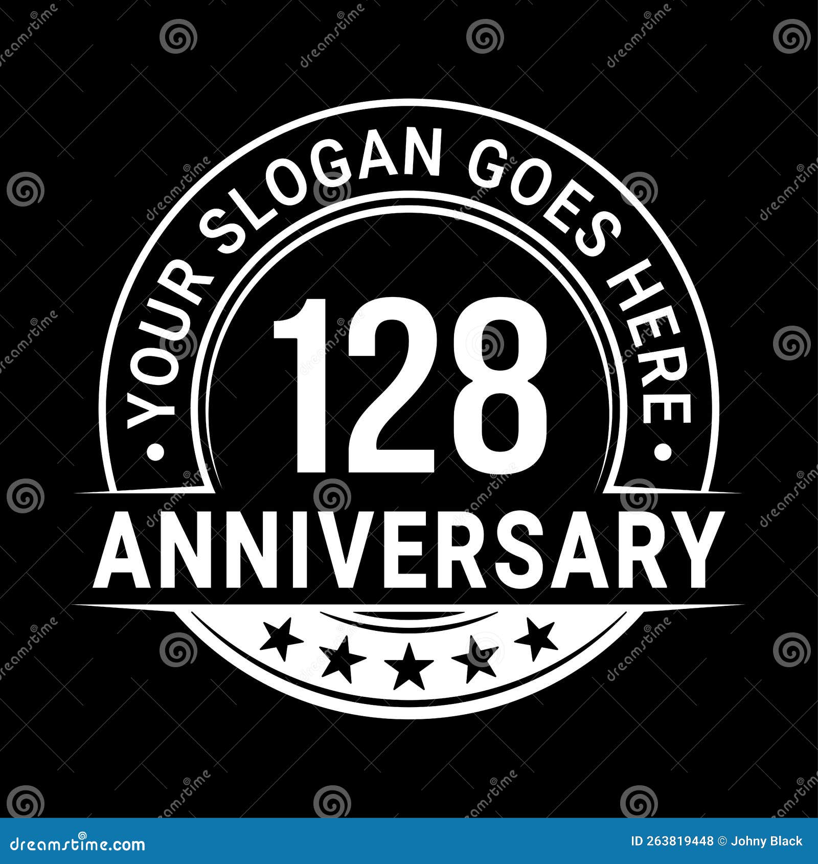 128 Years Anniversary. 128th Anniversary Logo Design Template. Vector ...