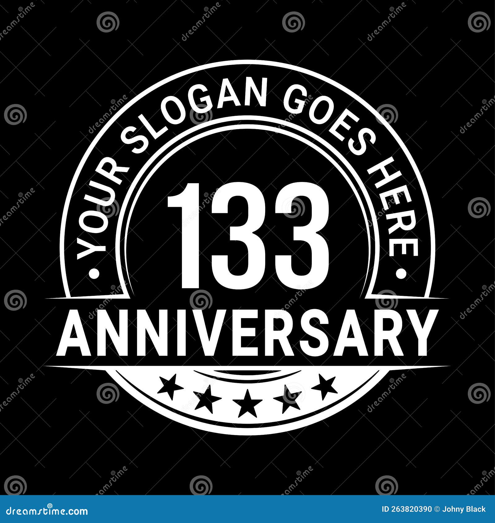 133 Years Anniversary. 133rd Anniversary Logo Design Template. Vector ...