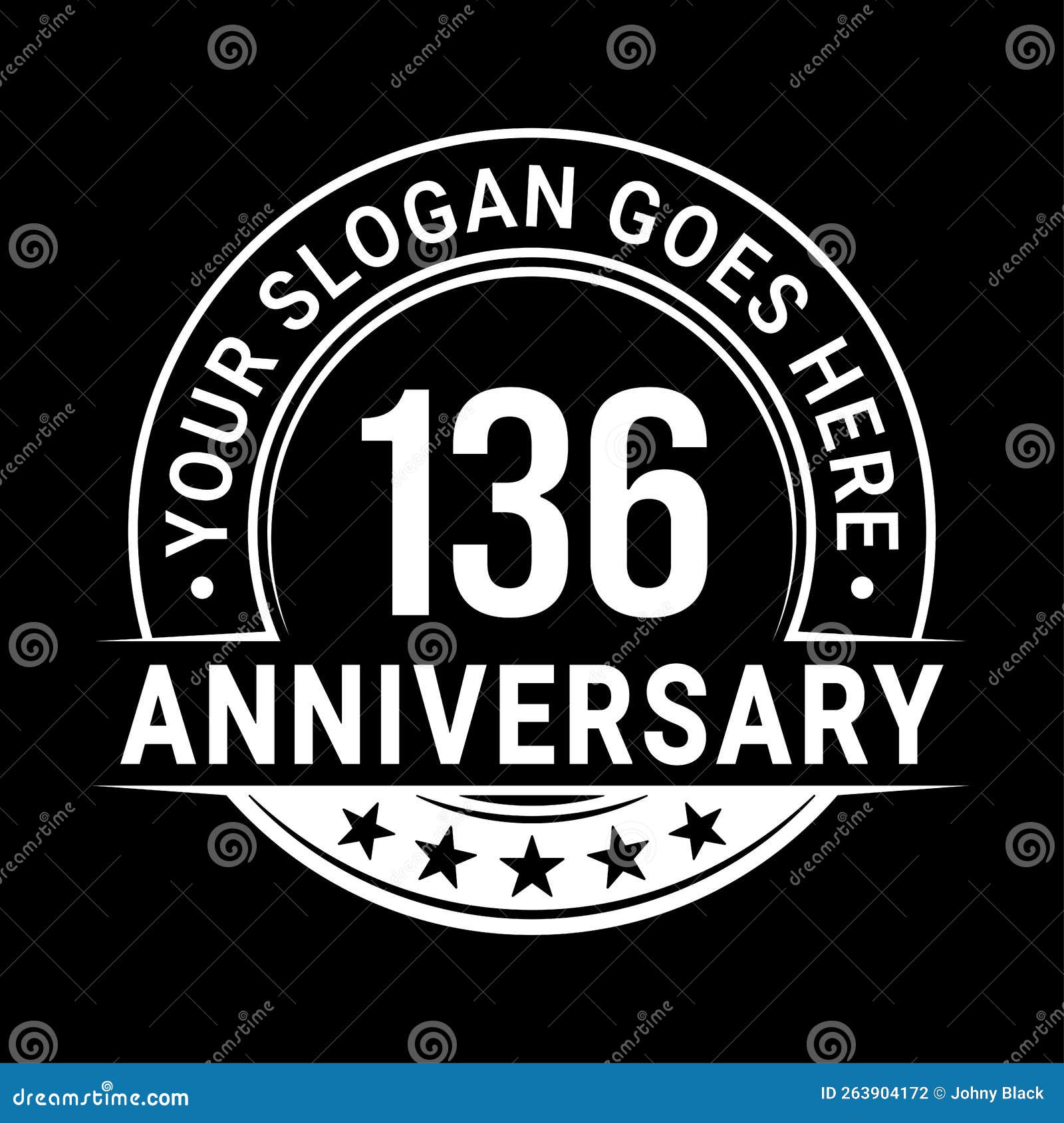 136 Years Anniversary. 136th Anniversary Logo Design Template. Vector ...