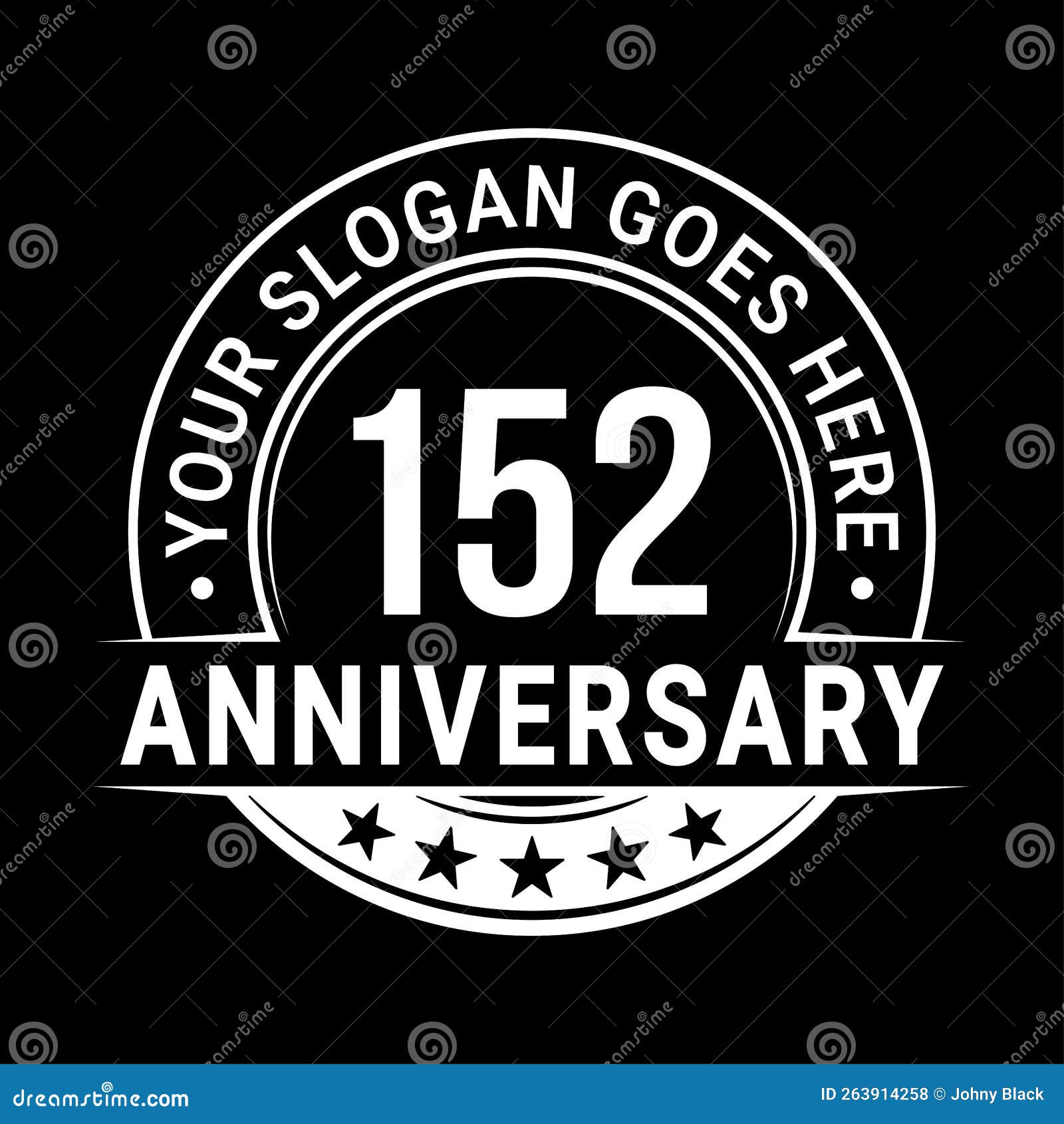 152 Years Anniversary. 152nd Anniversary Logo Design Template. Vector ...