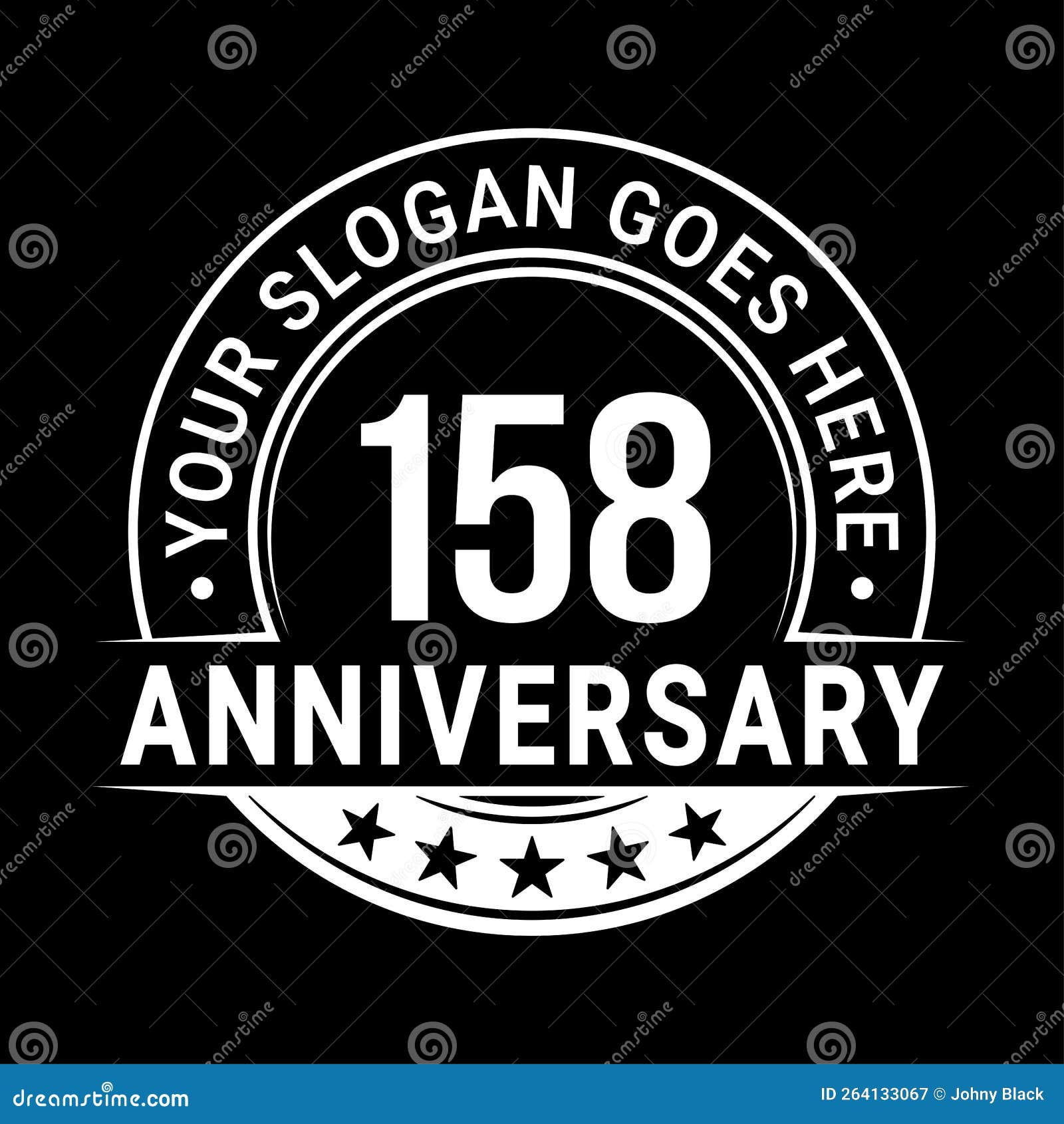 158 Years Anniversary. 158th Anniversary Logo Design Template. Vector ...