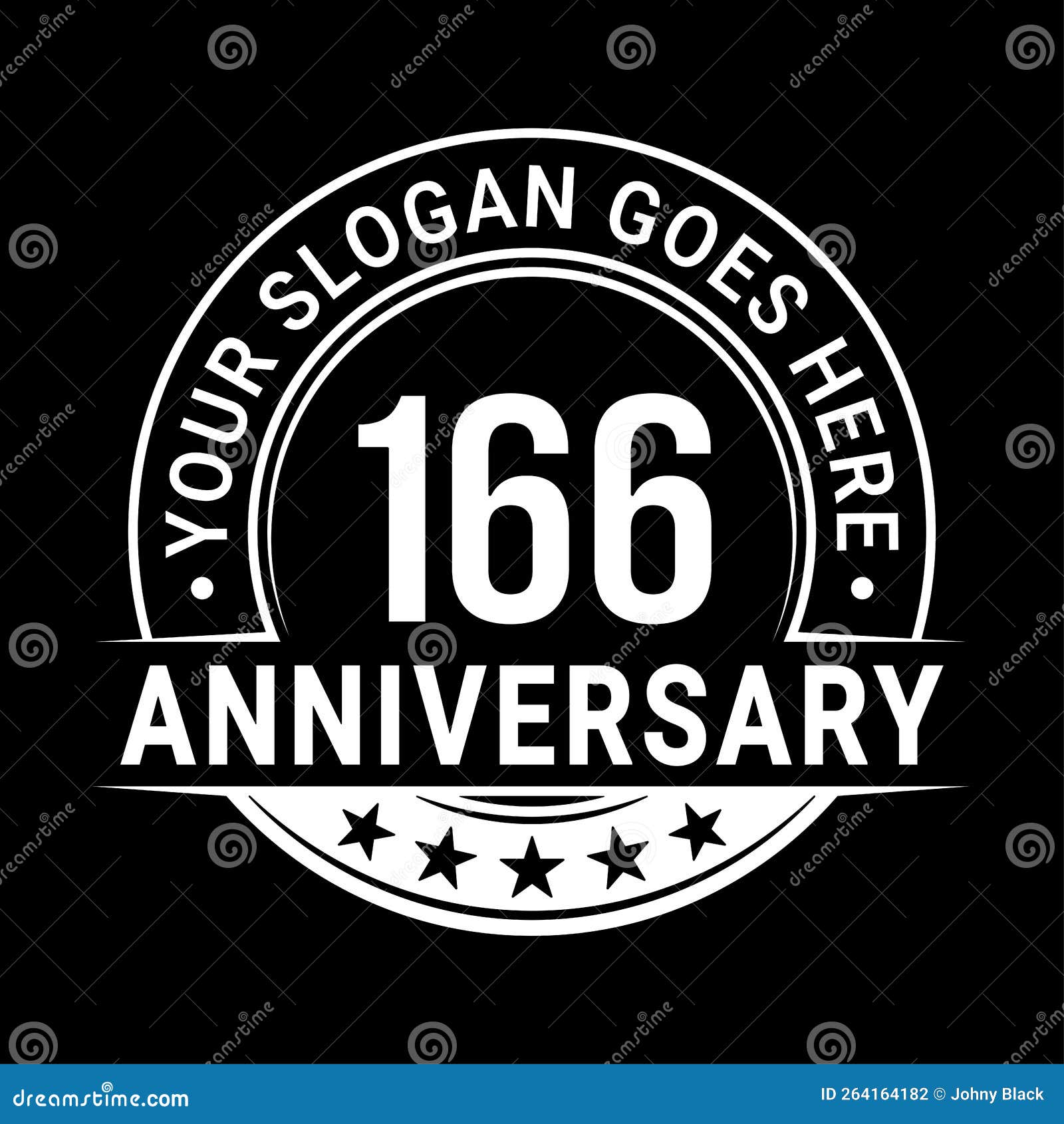 166 Years Anniversary. 166th Anniversary Logo Design Template. Vector ...