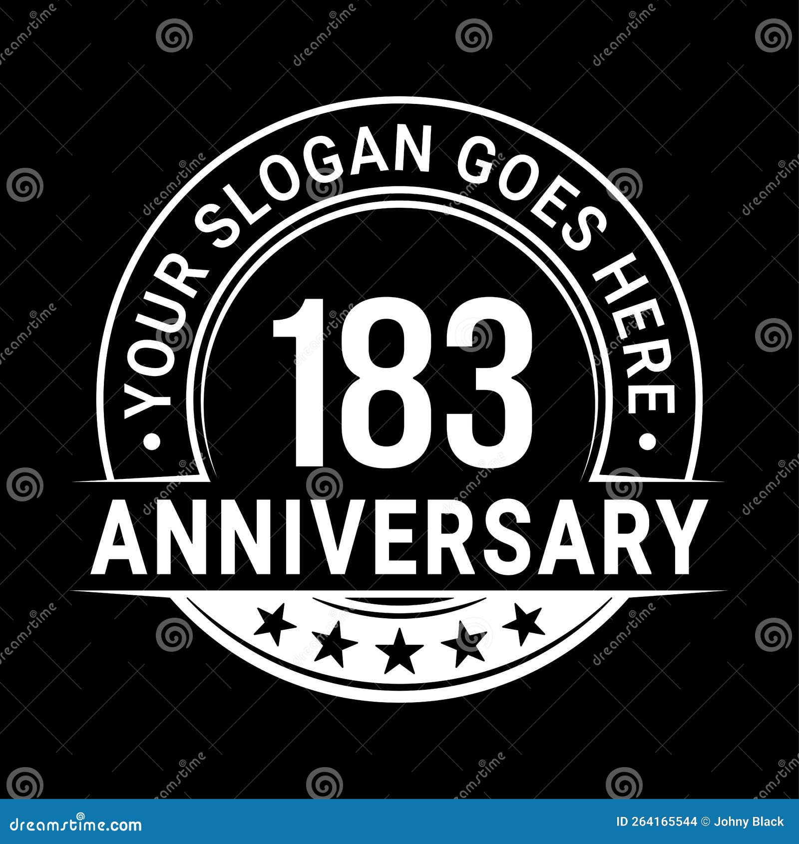 183 Years Anniversary. 183rd Anniversary Logo Design Template. Vector ...