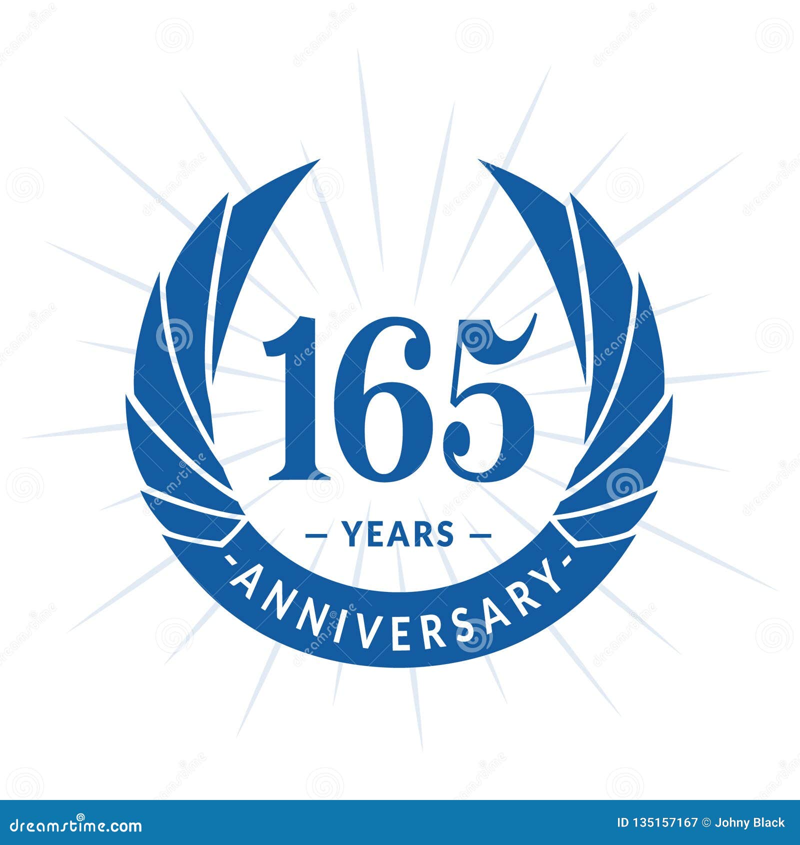 165 Years Anniversary Design Template. Elegant Anniversary Logo Design ...