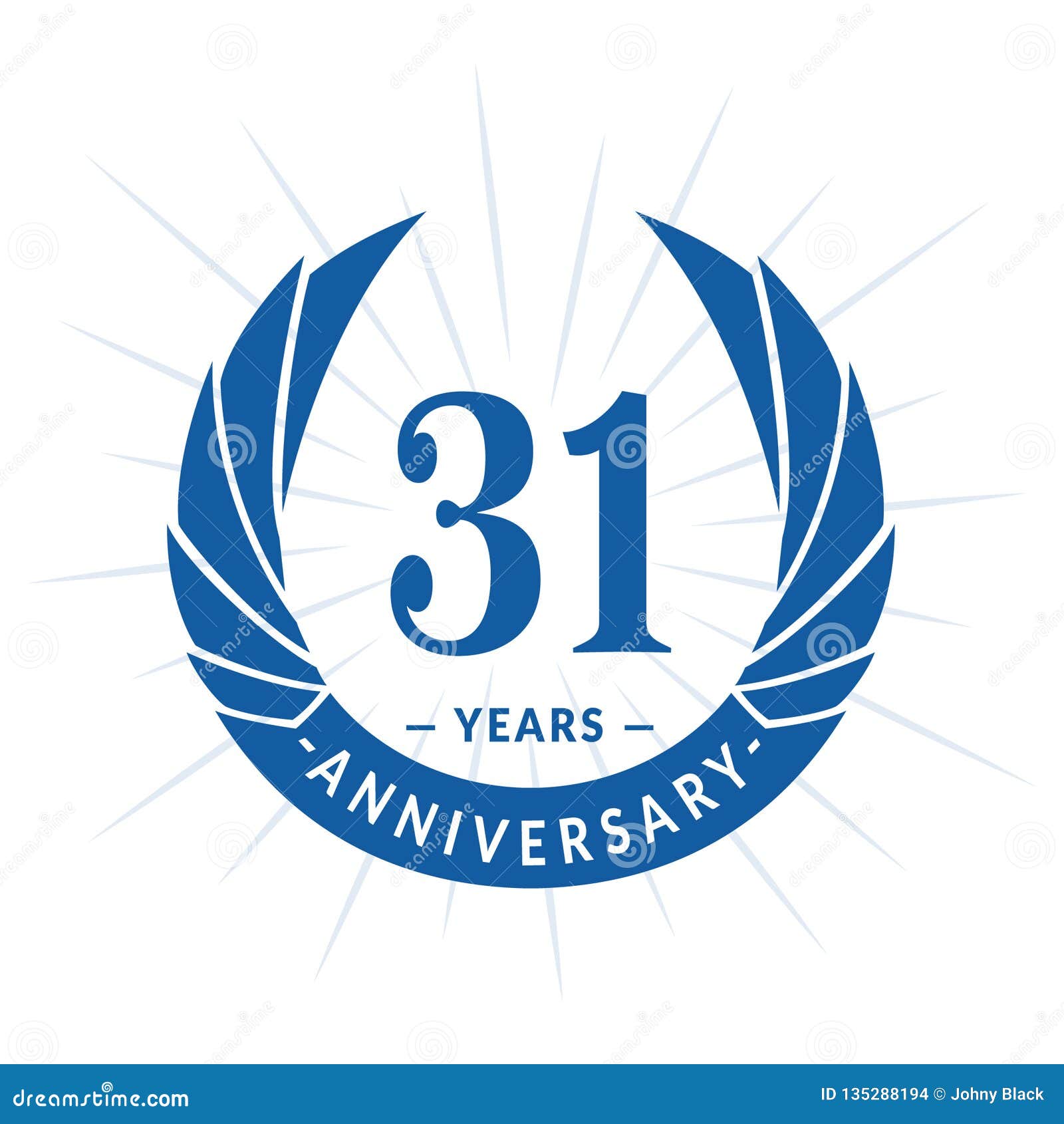 31 Years Anniversary Design Template. Elegant Anniversary Logo Design ...