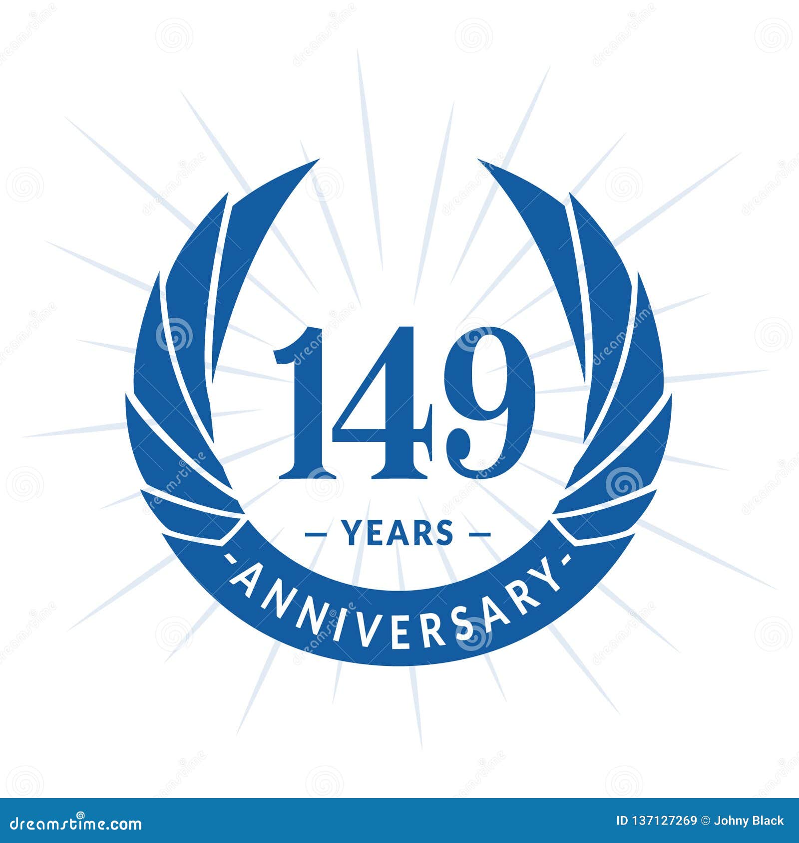 149 Years Anniversary Design Template. Elegant Anniversary Logo Design ...