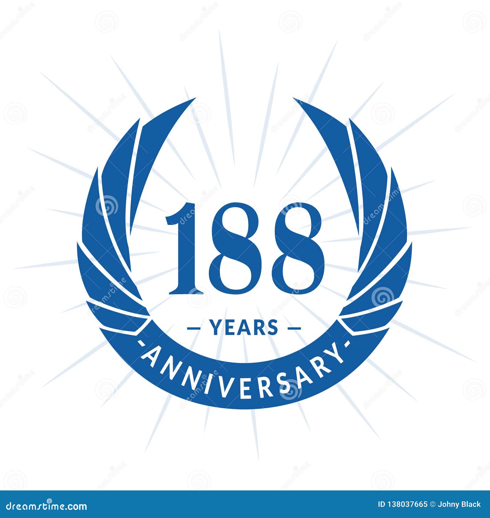188 Years Anniversary Design Template. Elegant Anniversary Logo Design ...
