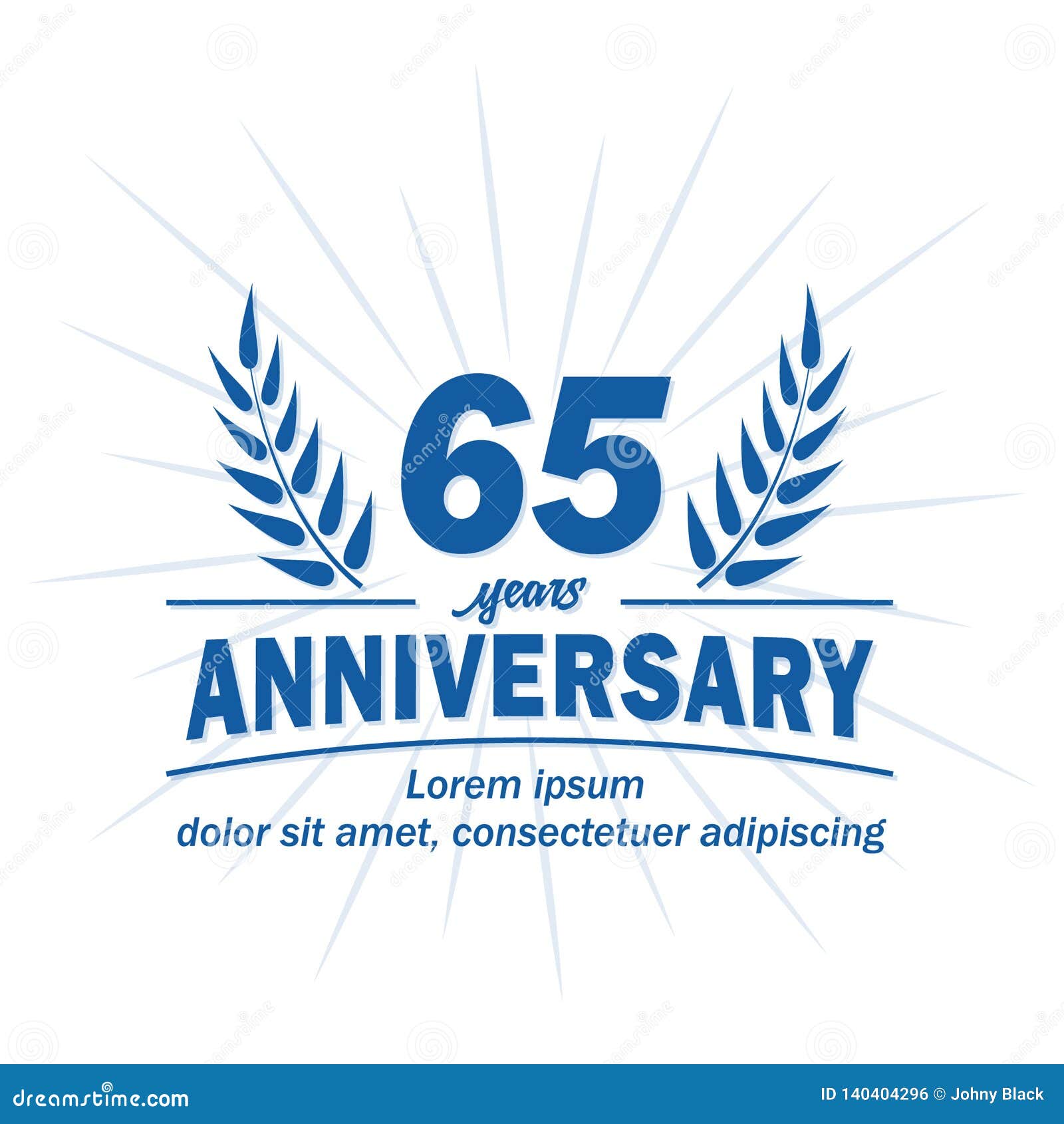 65th Anniversary Design Template. 65th Years Vector and Illustration ...