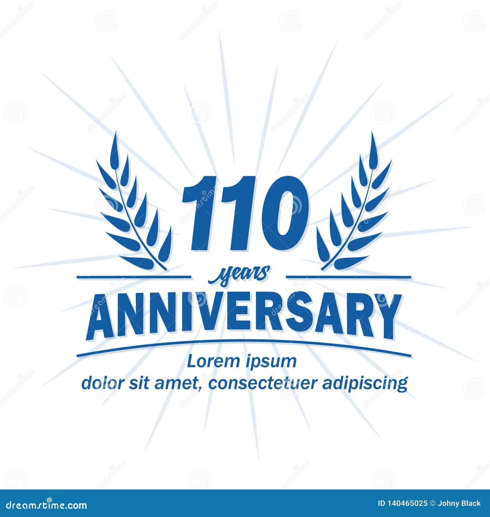 110 Th Anniversary Design Template. 110th Years Vector and Illustration ...