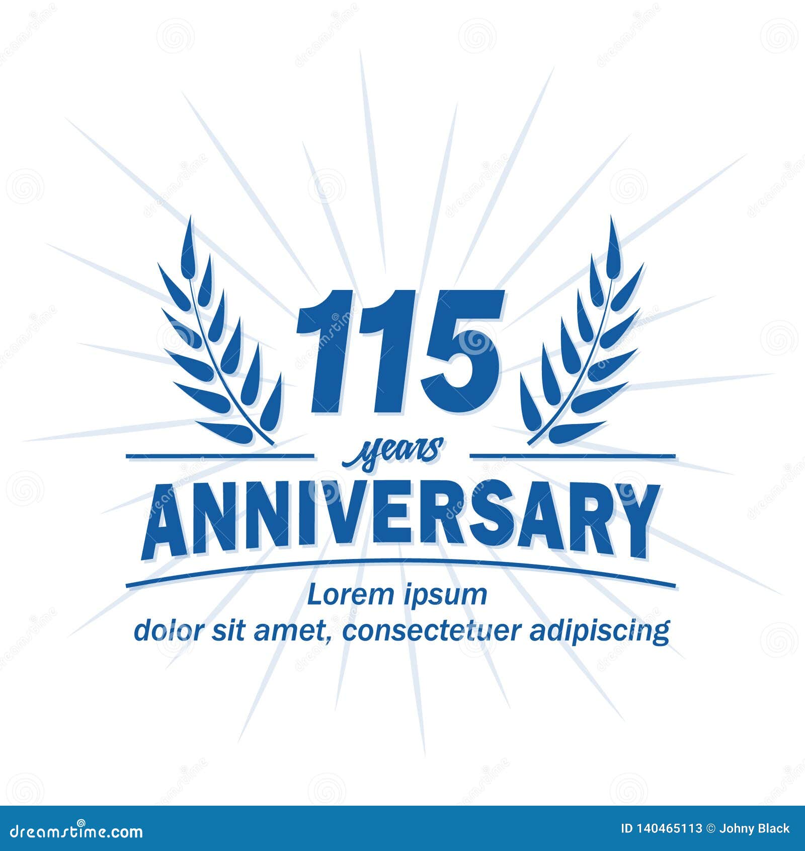 115 Th Anniversary Design Template. 115th Years Vector and Illustration ...