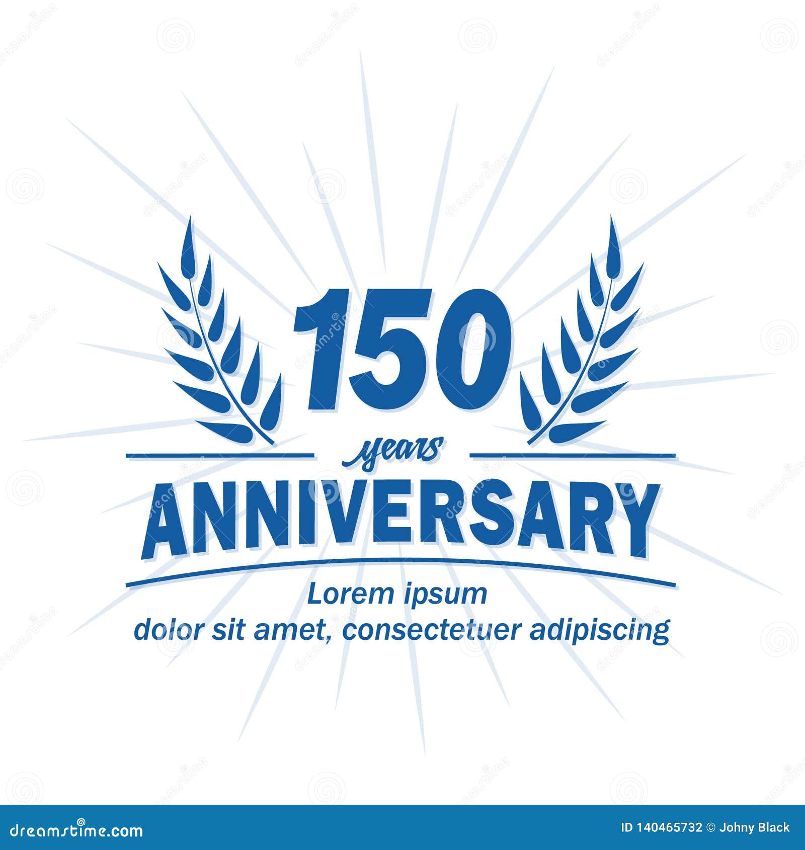 150th Anniversary Design Template. 150th Years Vector and Illustration ...