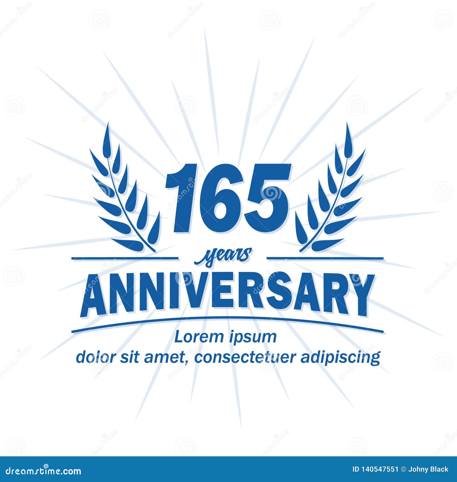 165th Anniversary Design Template. 165 Years Logo. 165 Years Vector And ...