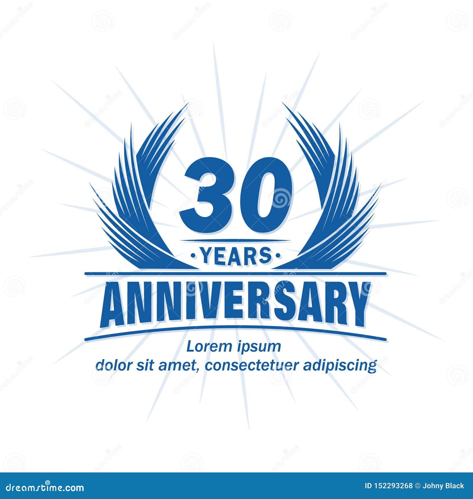 30 Years Anniversary. Elegant Anniversary Design. 30th Years Logo ...