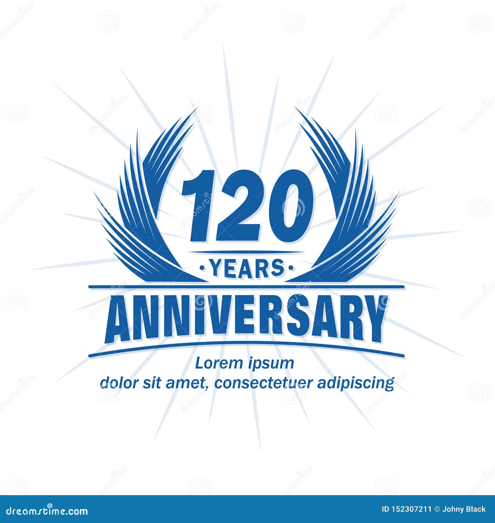 120 Years Anniversary. Elegant Anniversary Design. 120th Years Logo ...