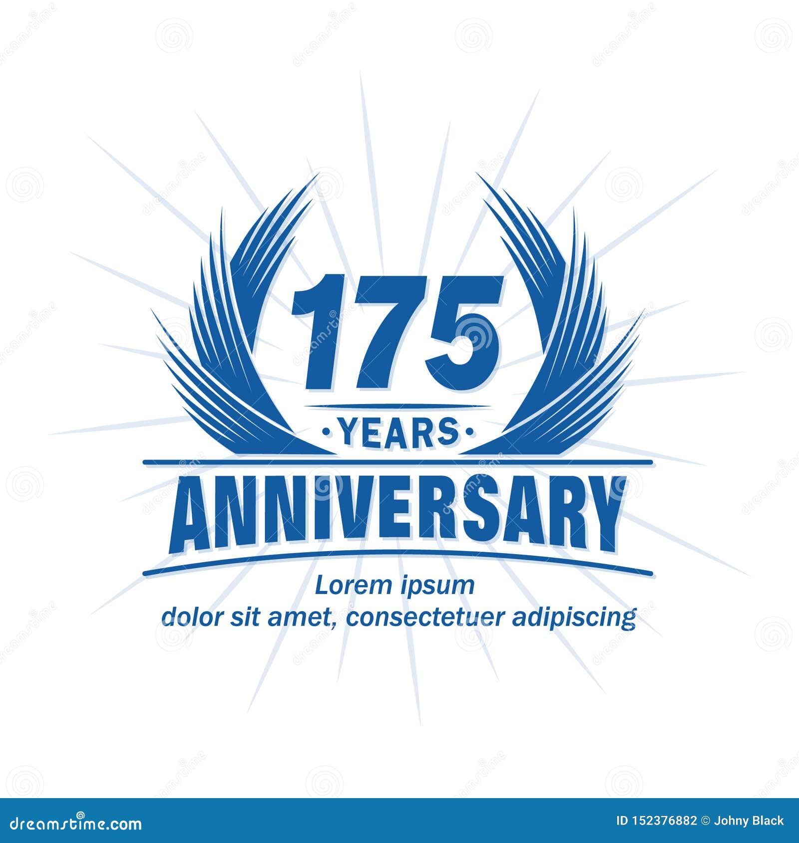 175 Years Anniversary. Elegant Anniversary Design. 175th Years Logo ...