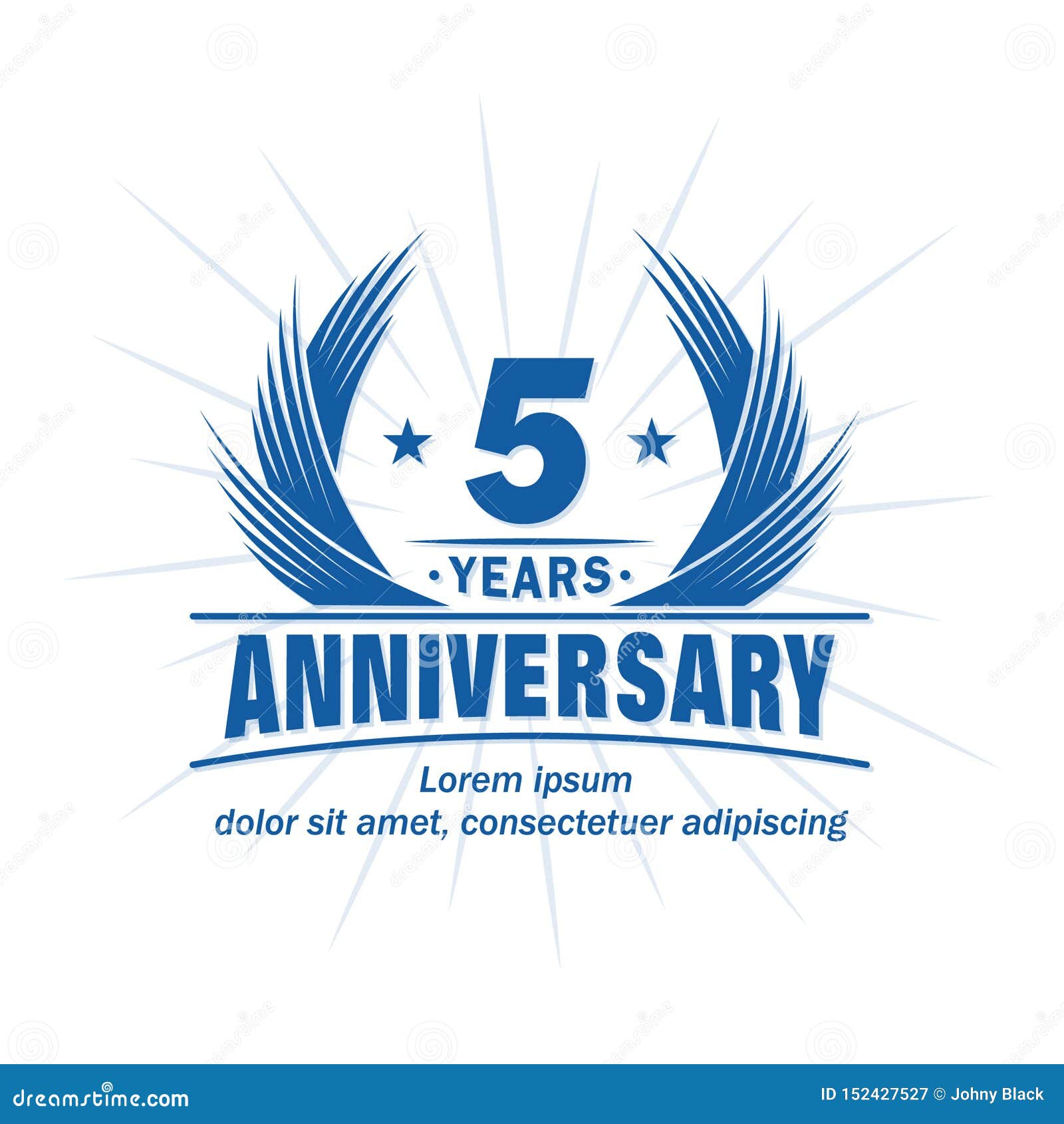 5 Years Anniversary. Elegant Anniversary Design. 5th Years Logo. Stock ...