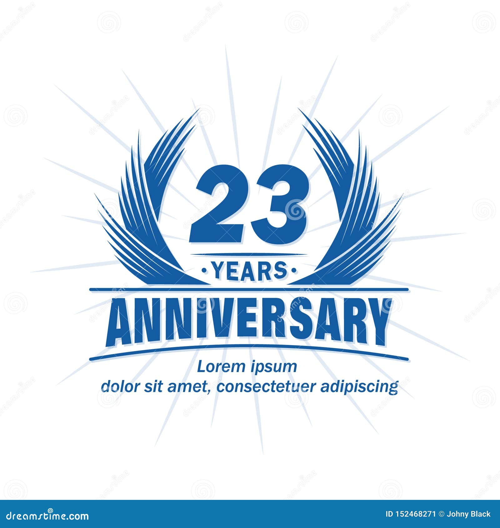 23 Years Anniversary. Elegant Anniversary Design. 23rd Years Logo ...