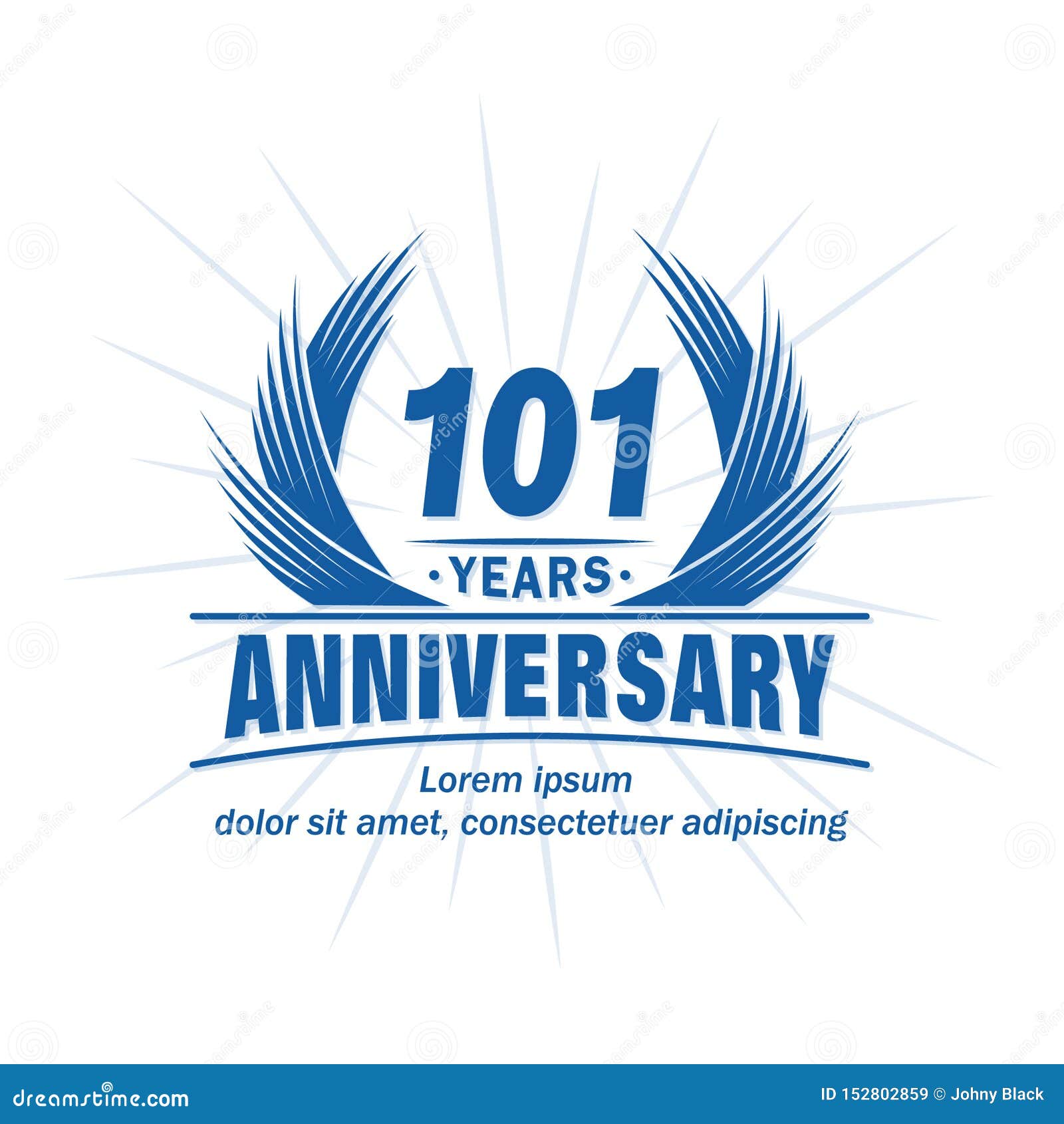101 Years Anniversary. Elegant Anniversary Design. 101st Years Logo ...