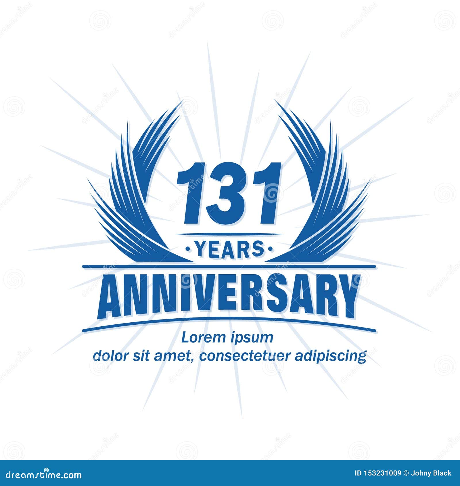 131 Years Anniversary. Elegant Anniversary Design. 131st Years Logo ...