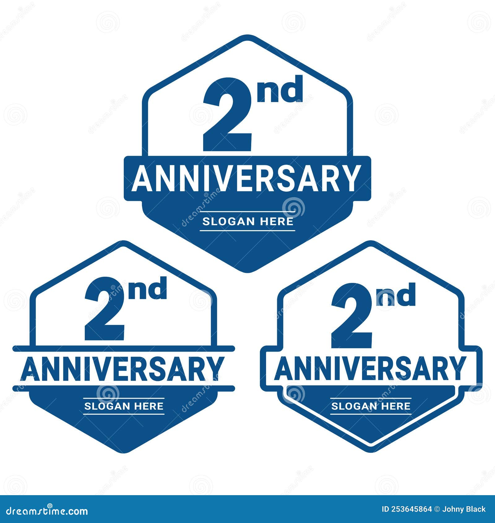 2 Years Anniversary Celebration Logotype. 2nd Anniversary Logo ...