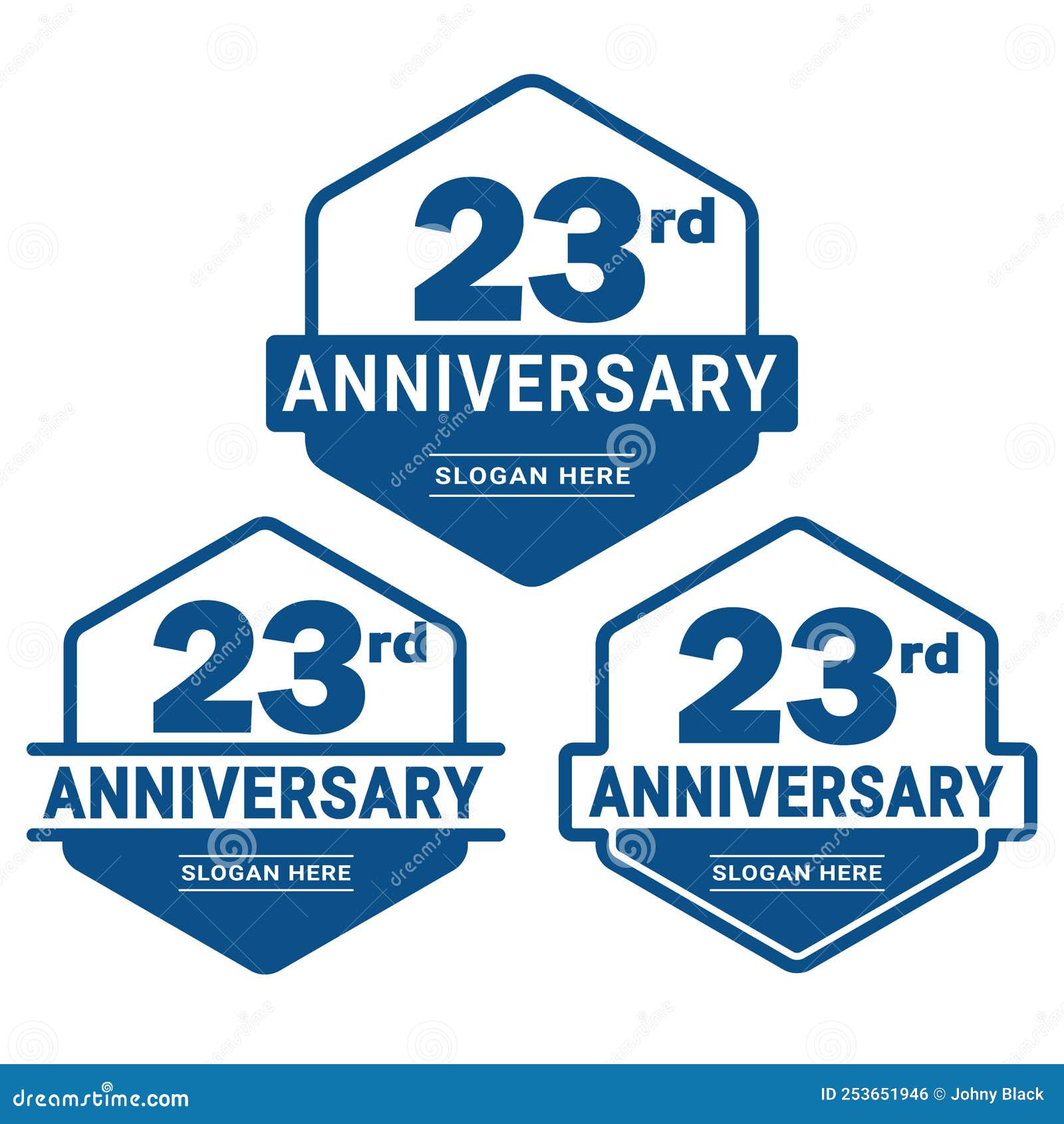 23 Years Anniversary Celebration Logotype. 23rd Anniversary Logo ...