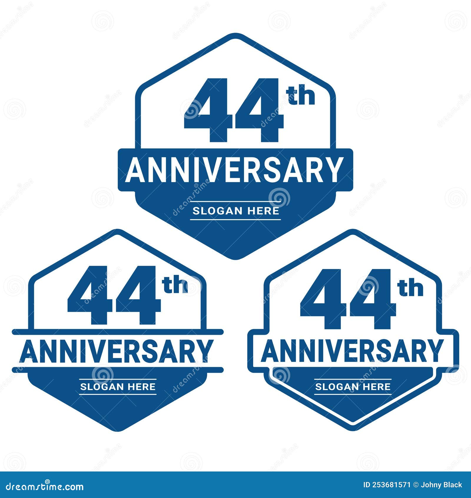 44 Years Anniversary Celebration Logotype. 44th Anniversary Logo ...