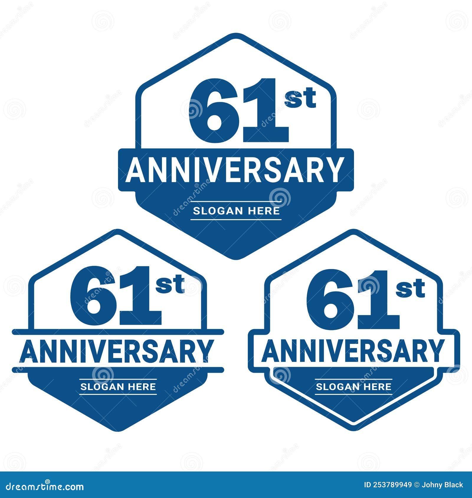 61 Years Anniversary Celebration Logotype. 61st Anniversary Logo ...