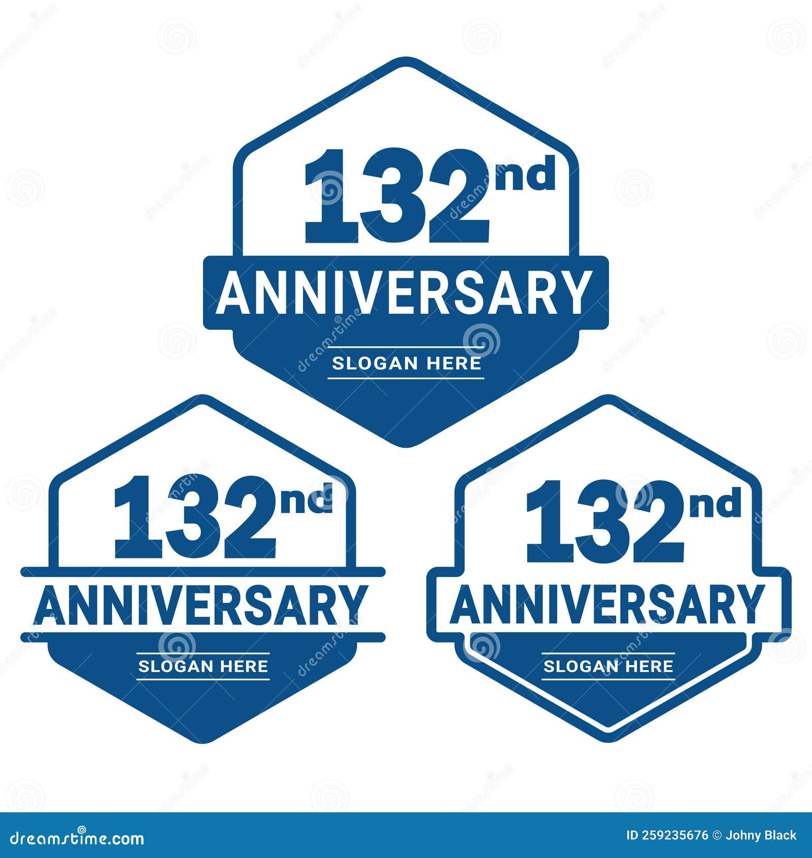 132 Years Anniversary Celebration Logotype. 132nd Anniversary Logo ...