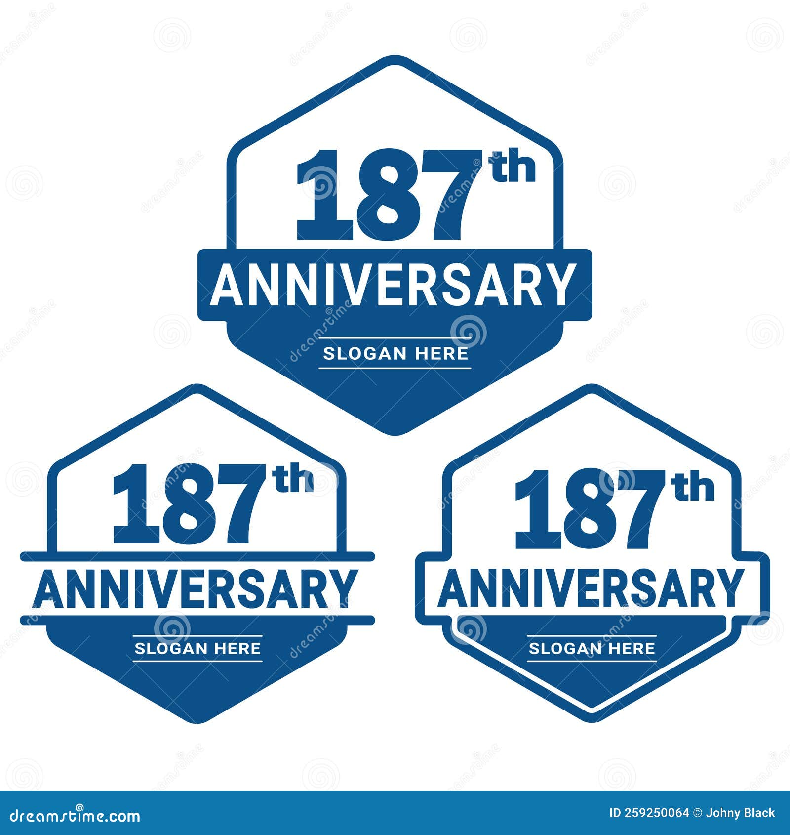 187 Years Anniversary Celebration Logotype. 187th Anniversary Logo ...