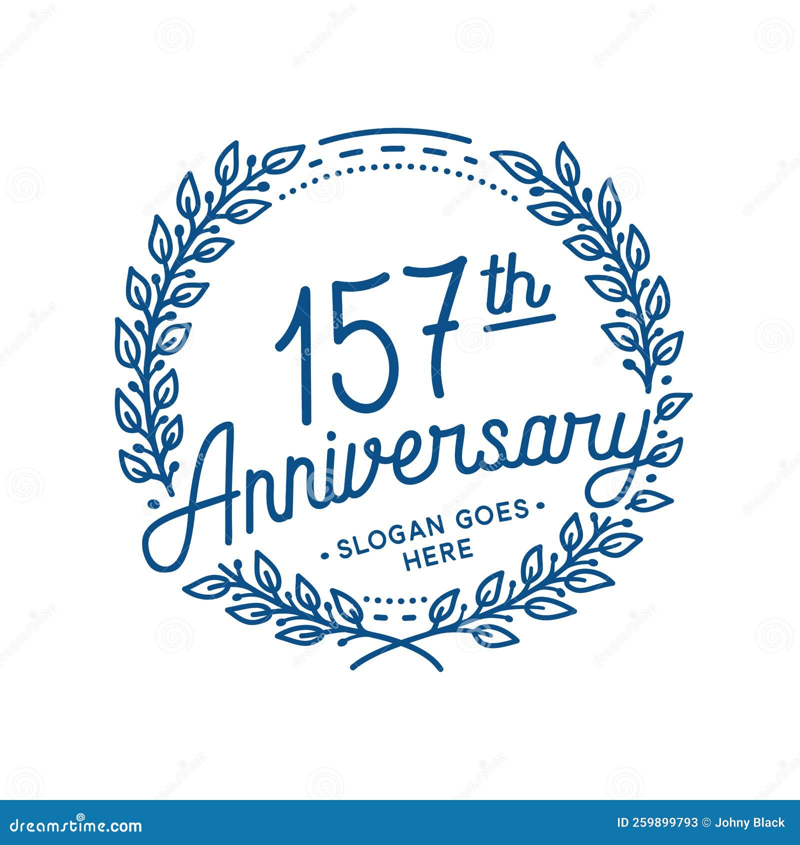 157 Years Anniversary Celebration with Laurel Wreath. 157th Anniversary ...