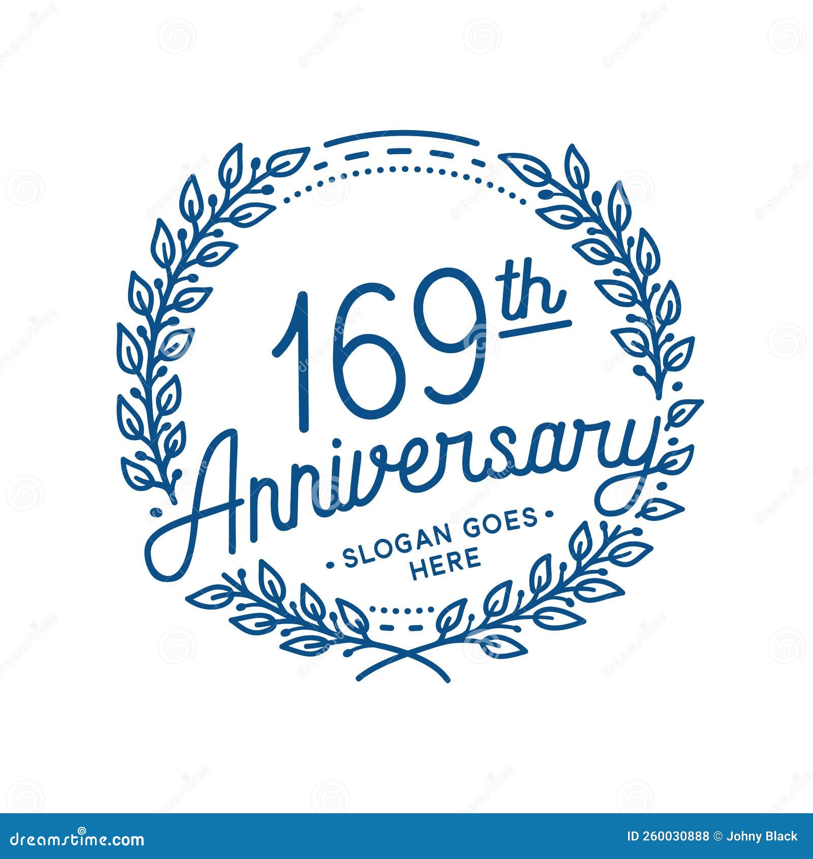 169 Years Anniversary Celebration with Laurel Wreath. 169th Anniversary ...