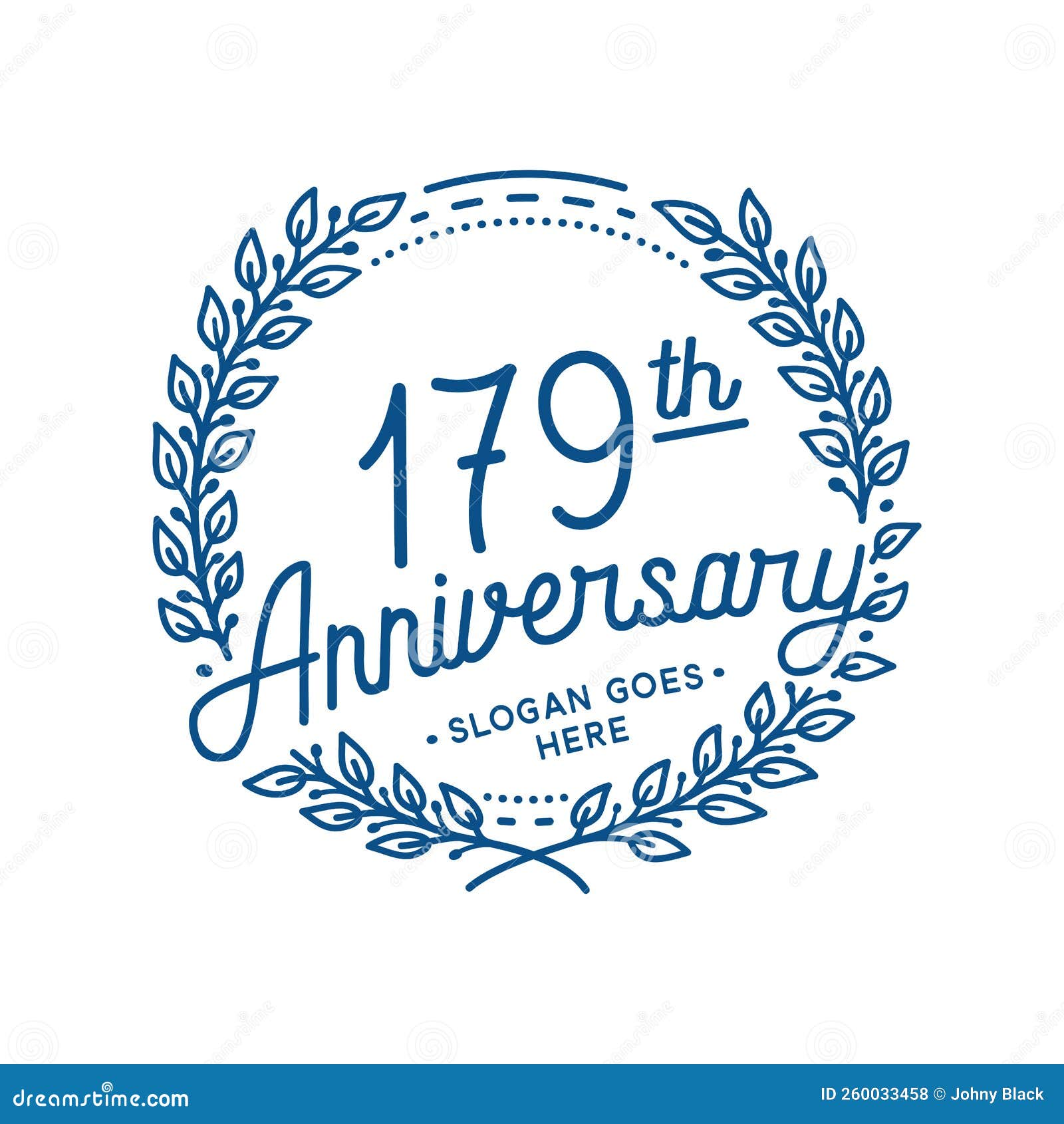179 Years Anniversary Celebration with Laurel Wreath. 179th Anniversary ...