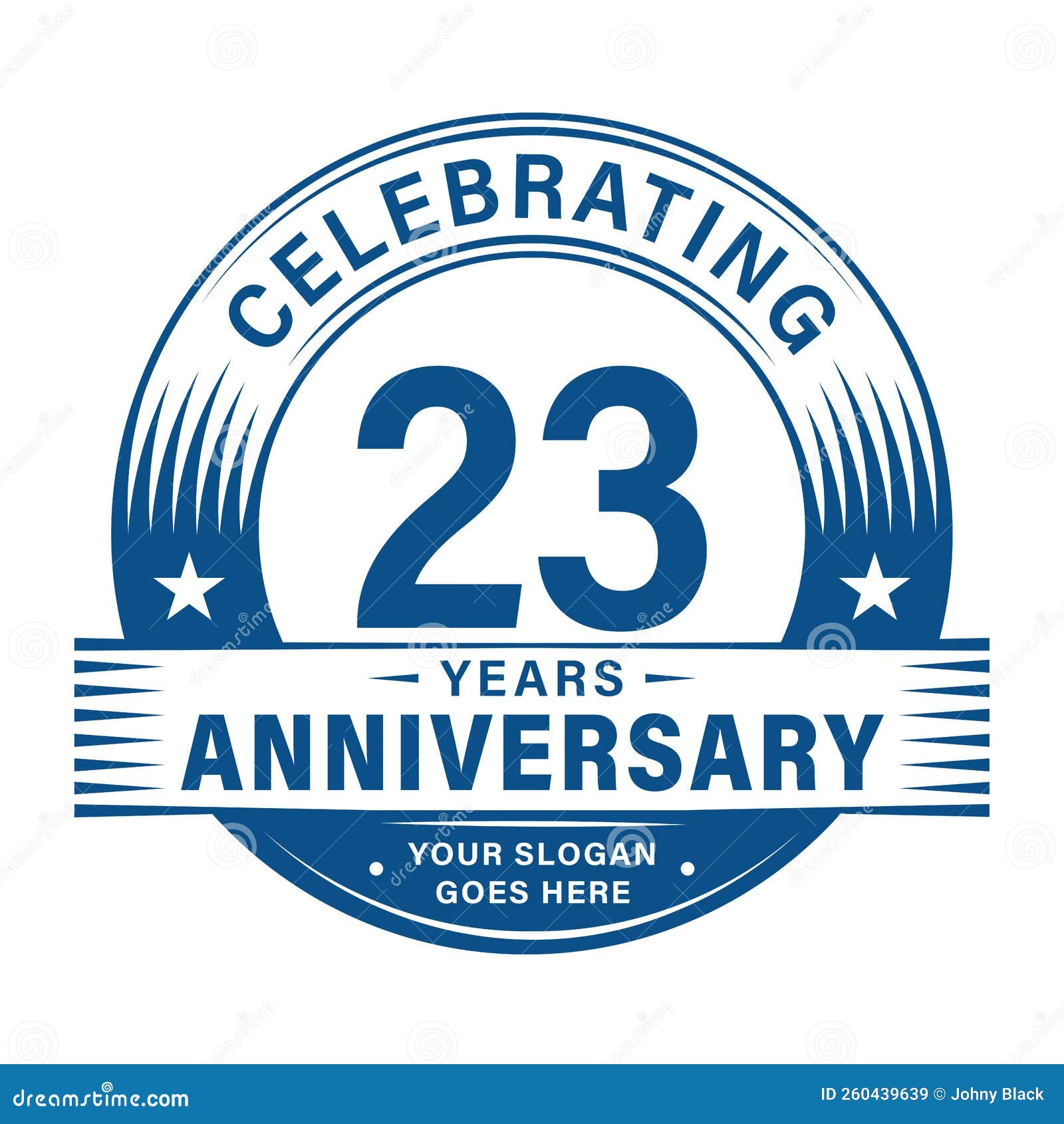 23 Years Anniversary Celebration Design Template. 23rd Logo Vector ...