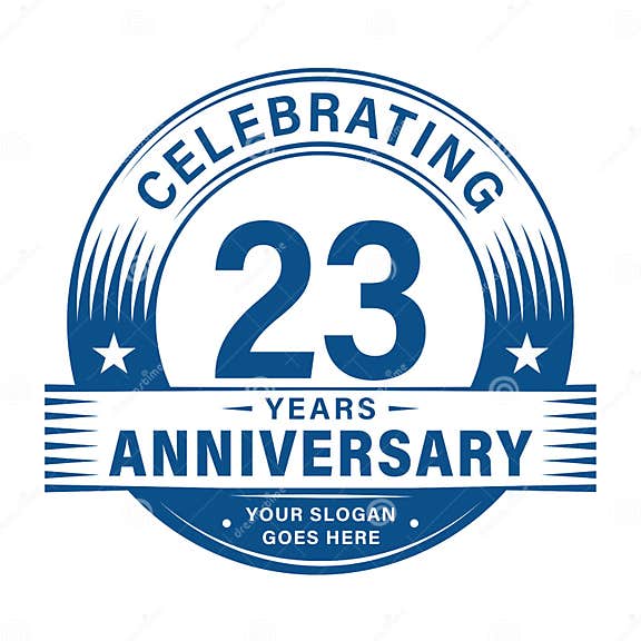 23 Years Anniversary Celebration Design Template. 23rd Logo Vector ...