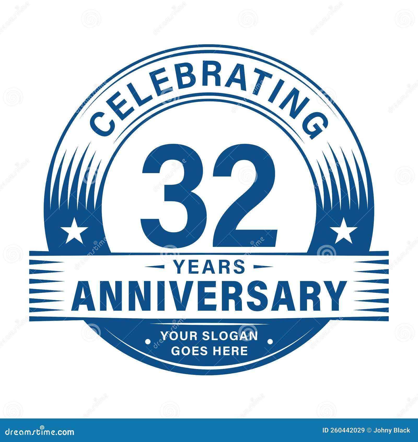 32 Years Anniversary Celebration Design Template. 32nd Logo Vector ...