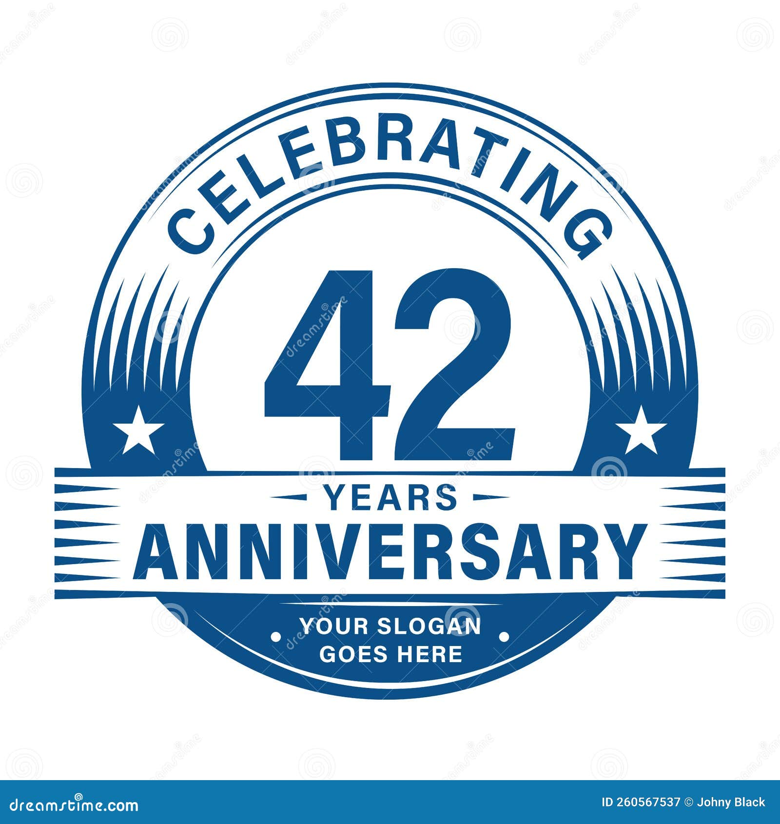 42 Years Anniversary Celebration Design Template. 42nd Logo Vector ...