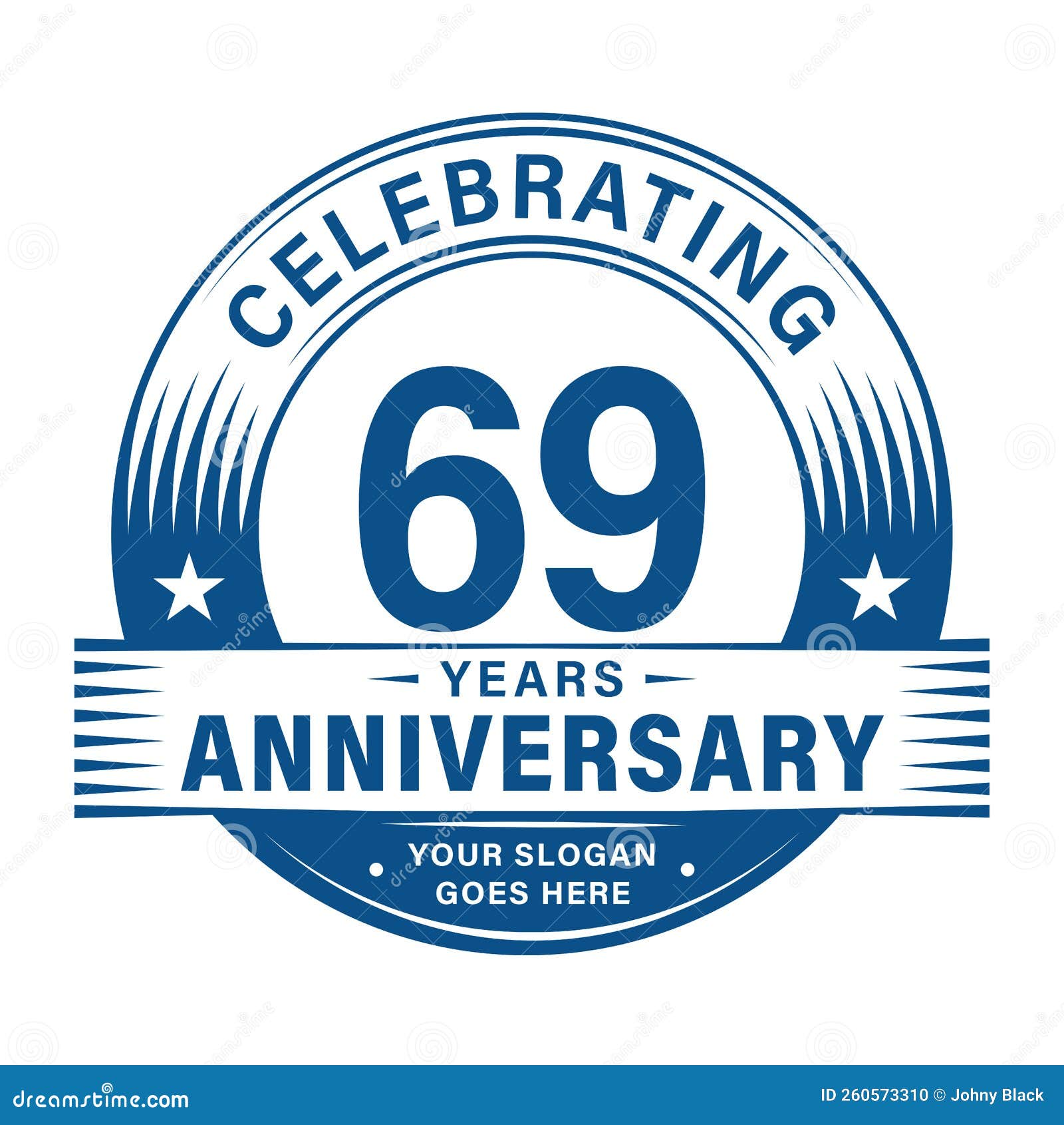 69 Years Anniversary Celebration Design Template. 69th Logo Vector ...