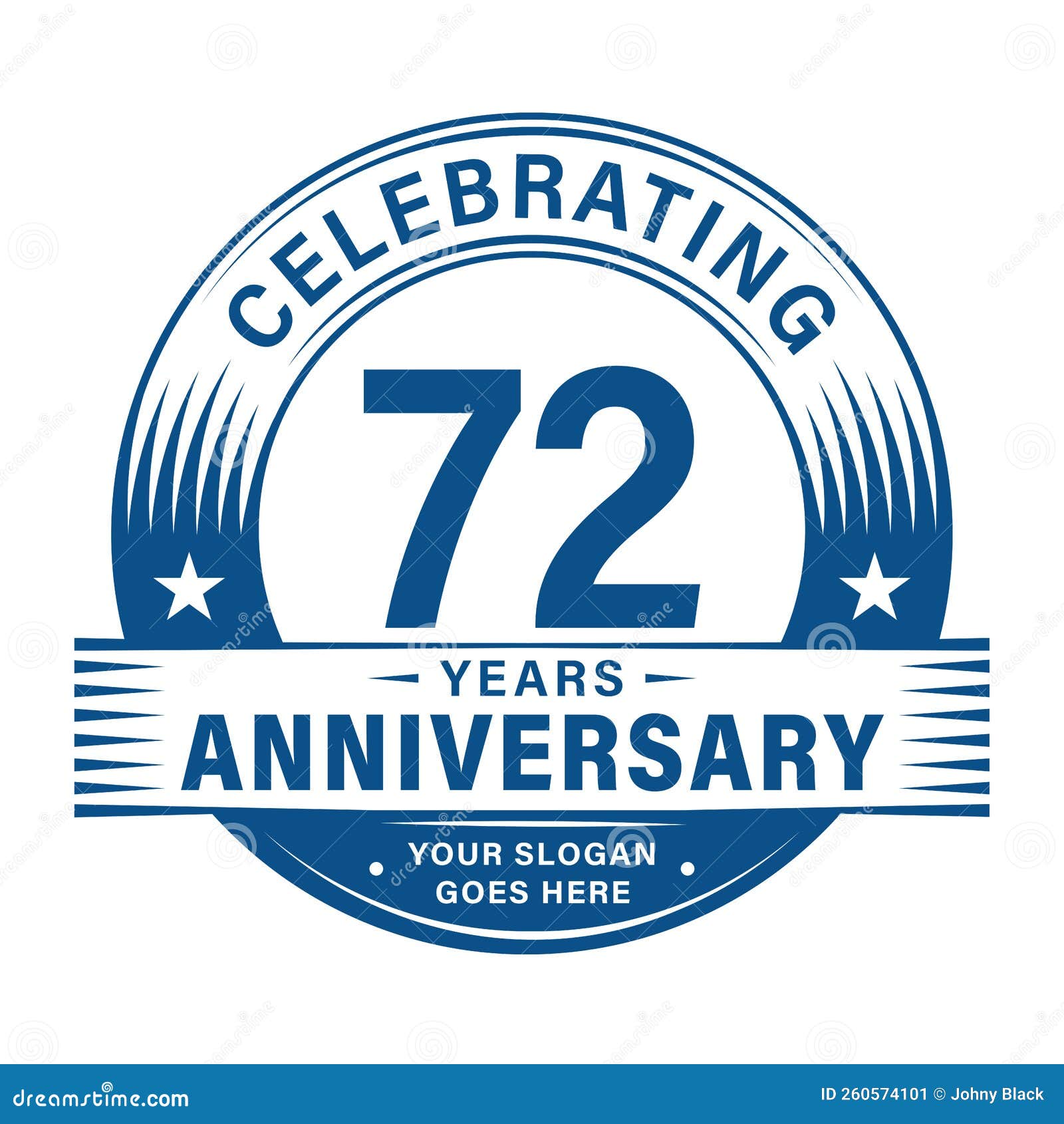 72 Years Anniversary Celebration Design Template. 72nd Logo Vector ...