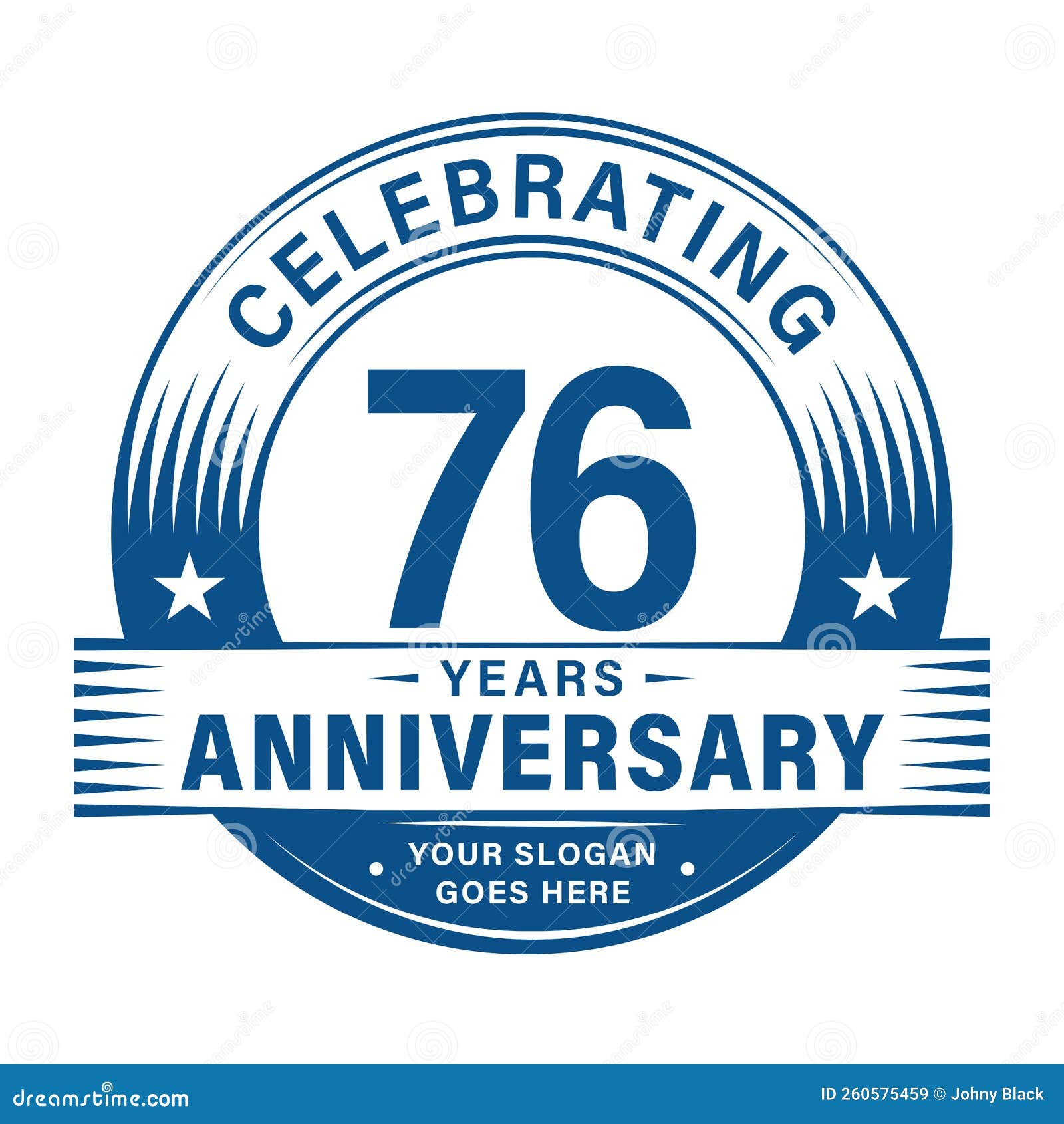 76 Years Anniversary Celebration Design Template. 76th Logo Vector ...