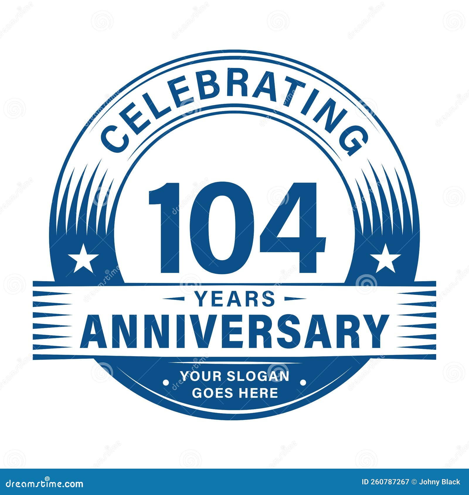 104 Years Anniversary Celebration Design Template. 104th Logo Vector ...
