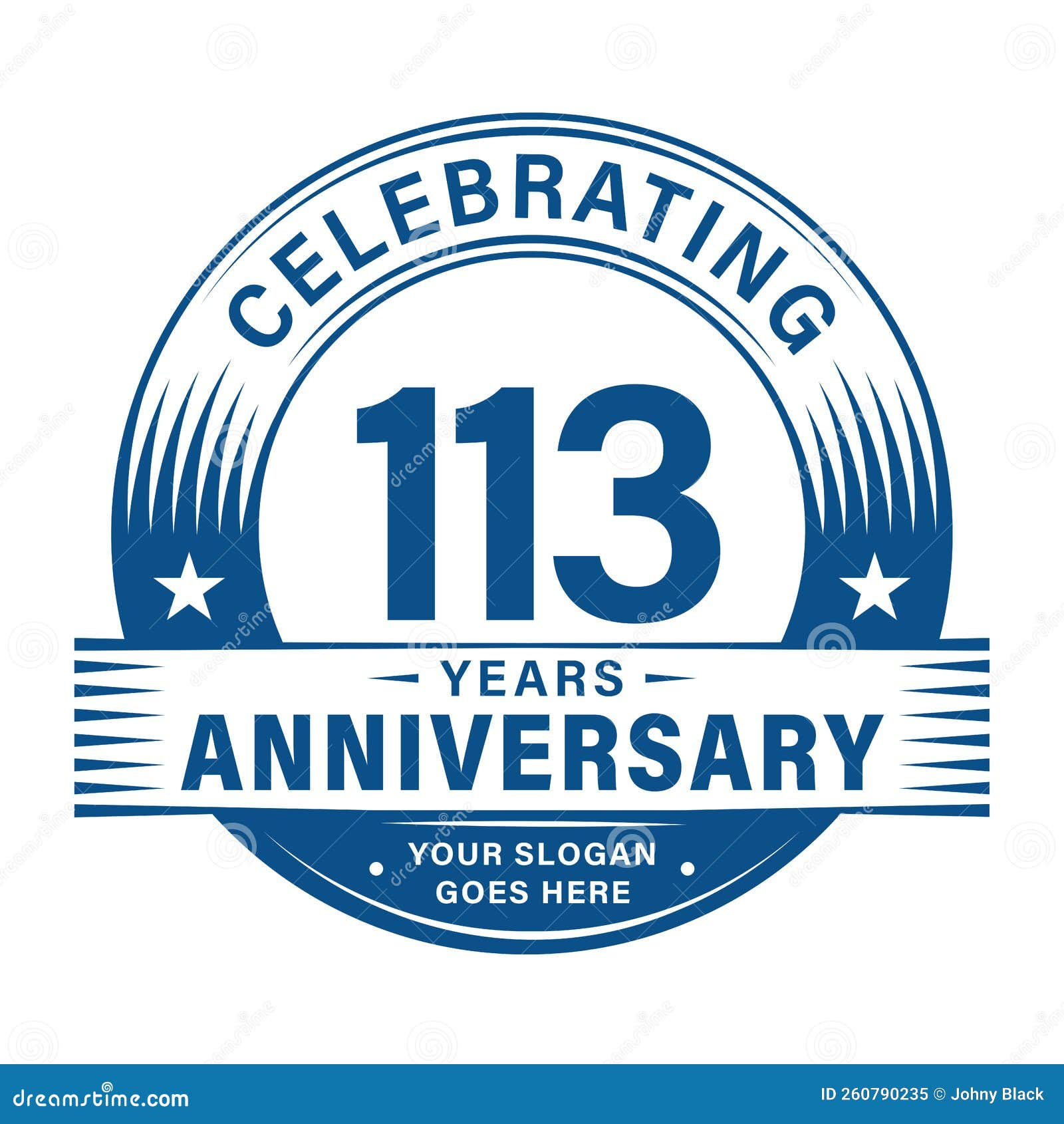 113 Years Anniversary Celebration Design Template. 113th Logo Vector ...