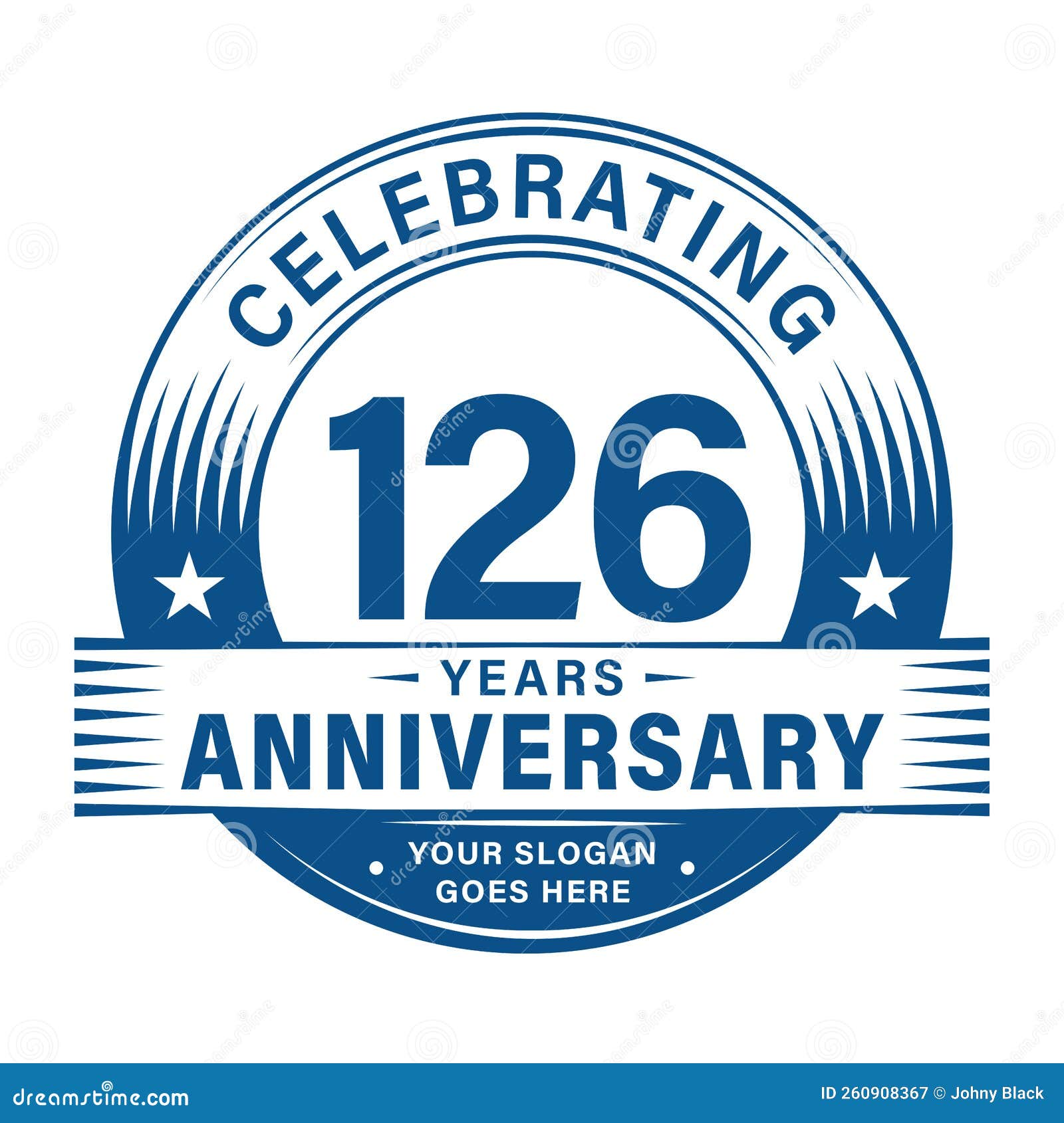 126 Years Anniversary Celebration Design Template. 126th Logo Vector ...
