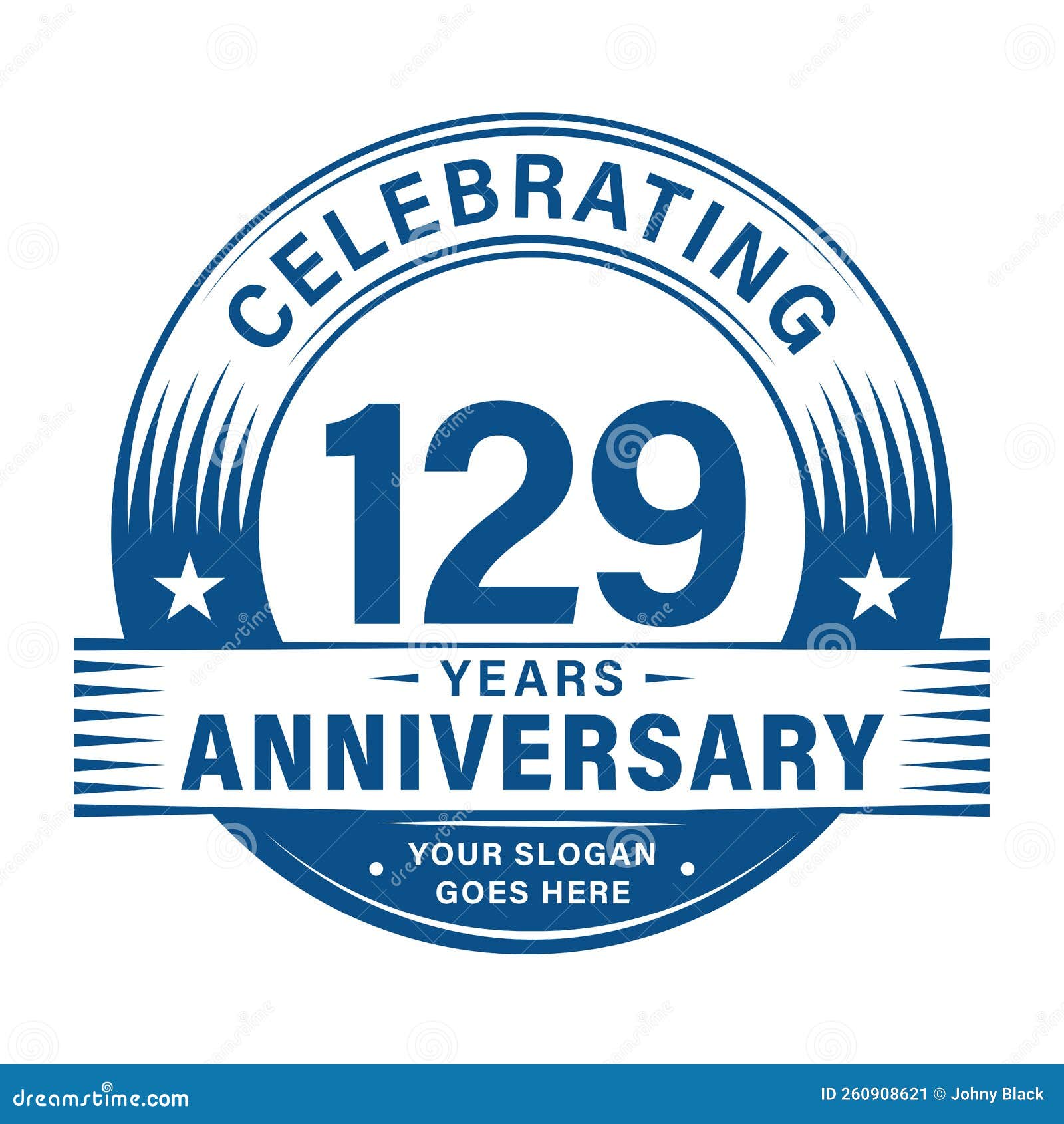 129 Years Anniversary Celebration Design Template. 129th Logo Vector ...