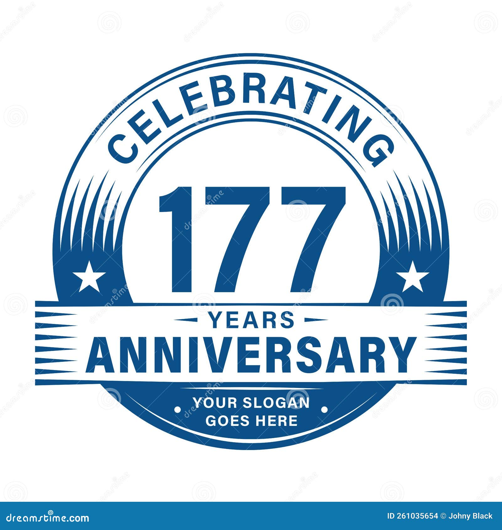 177 Years Anniversary Celebration Design Template. 177th Logo Vector ...