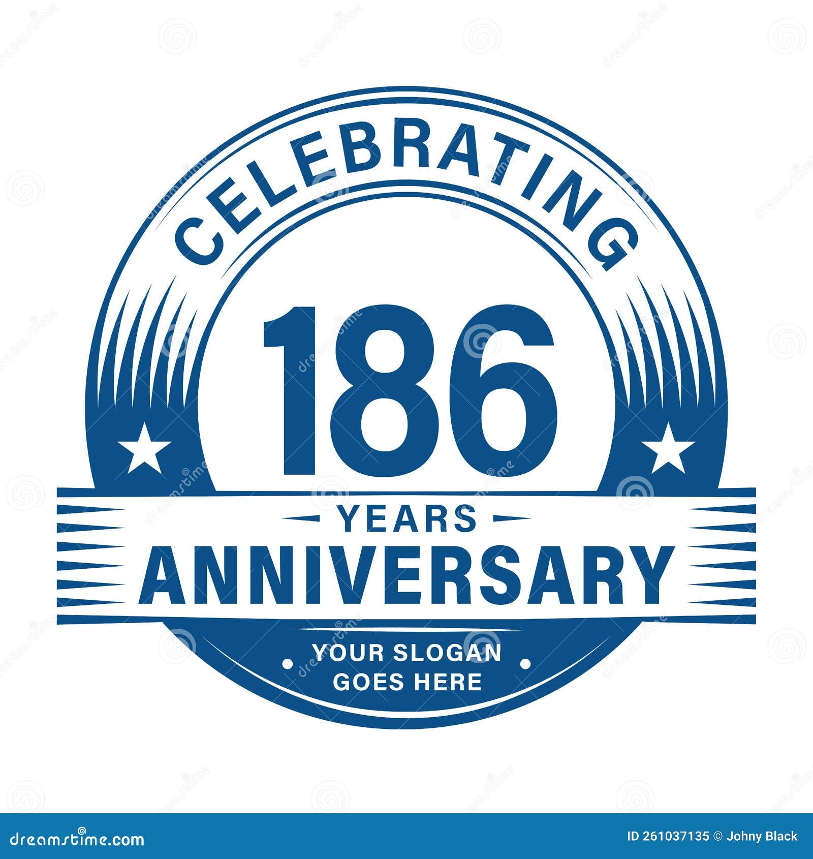 186 Years Anniversary Celebration Design Template. 186th Logo Vector ...